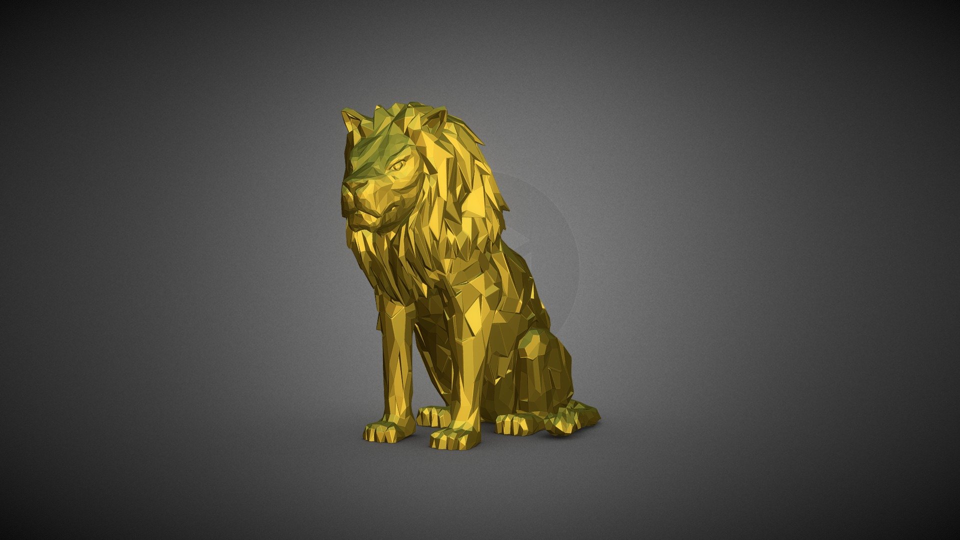 Lion_ Low Poly- Geometric_3DPrint - Buy Royalty Free 3D model by ...