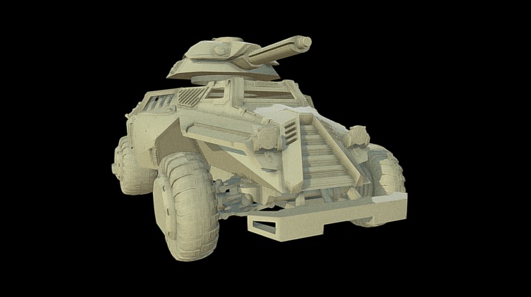 Scout armoured vehicle "sci-fi" 1:48 scale - 3D model by ngauge.es ...
