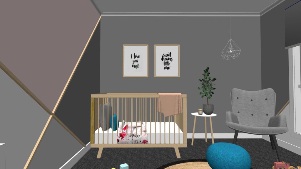 Baby Nursery Design - 3D model by cncconstructions [8b066be] - Sketchfab