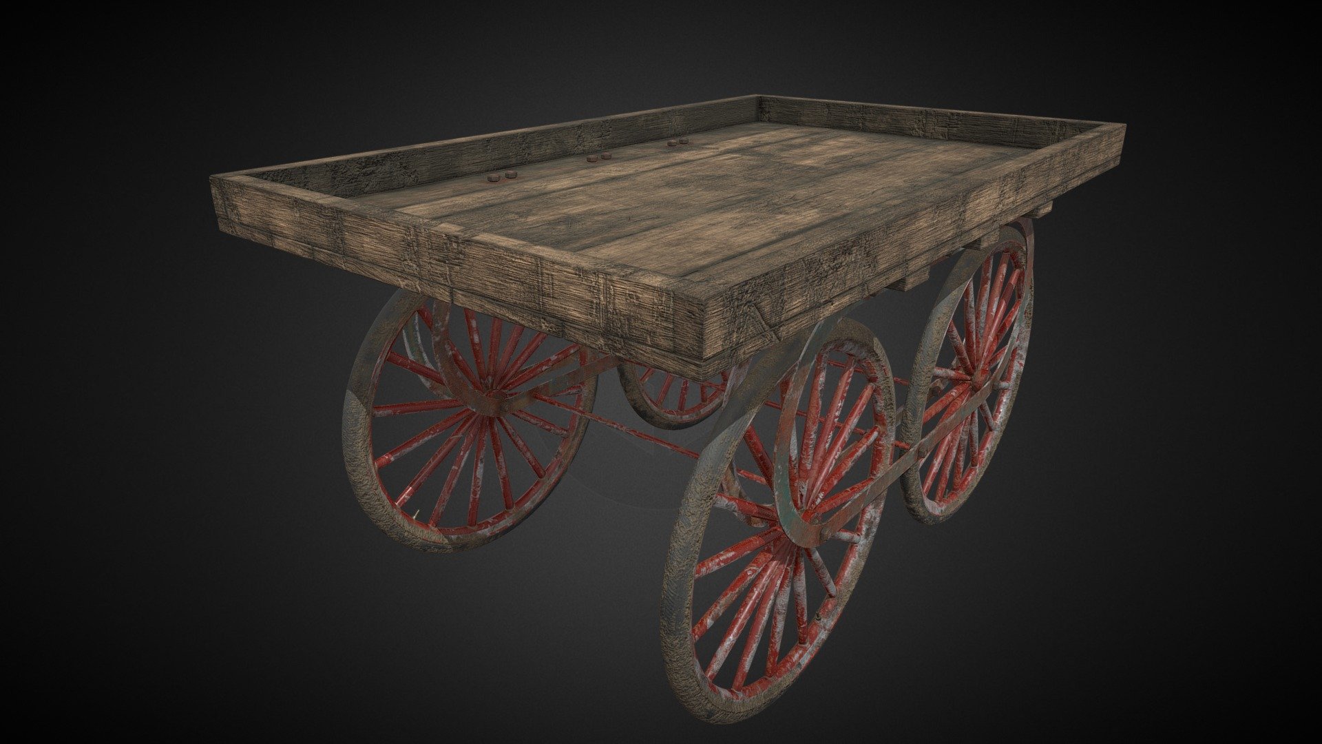 Hand Cart (Thela) - 3D model by yogesh.3dworld [8b0a0db] - Sketchfab