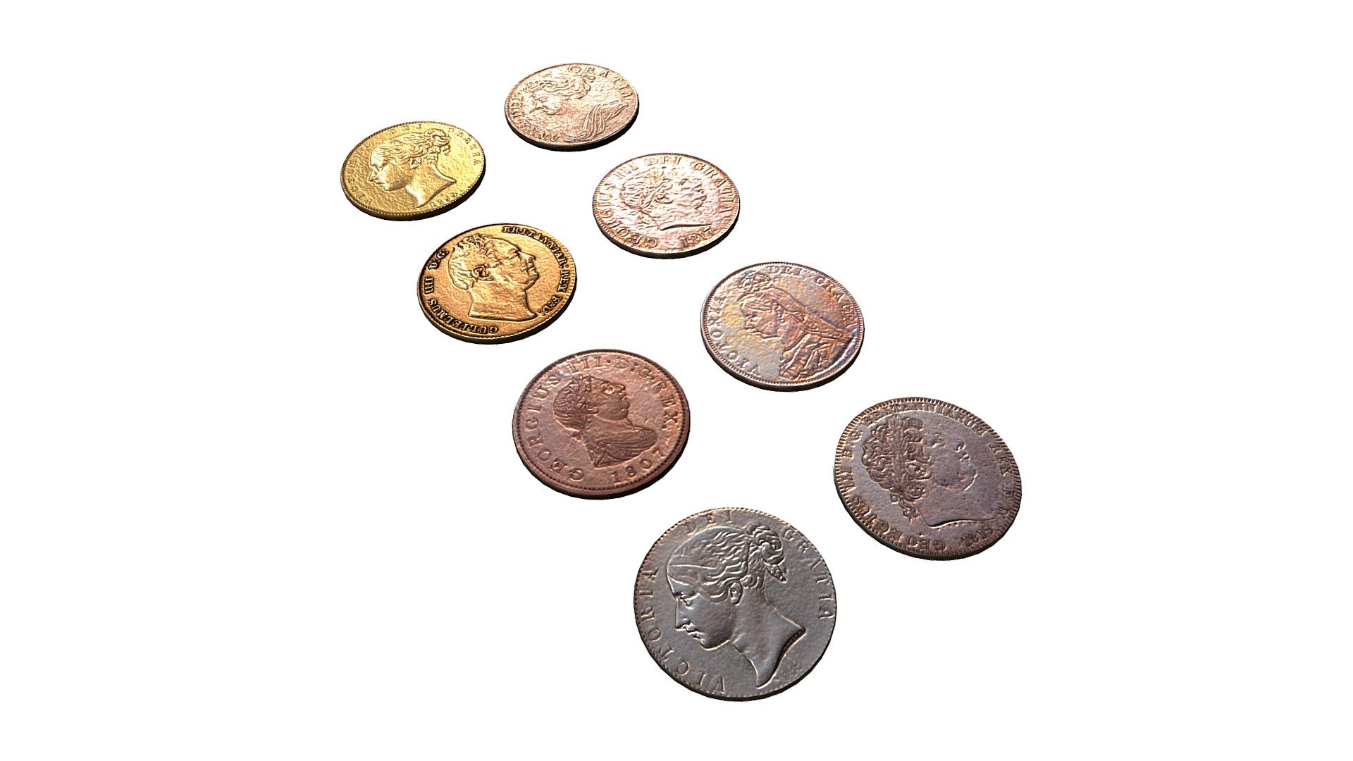 Antique Coins - Buy Royalty Free 3D model by Studio Lab (@studiolab.dev) [8b0a294] - Sketchfab Store