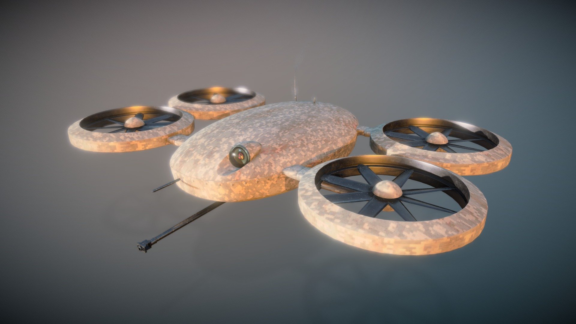 Military Drone - Animated - Buy Royalty Free 3D model by ...