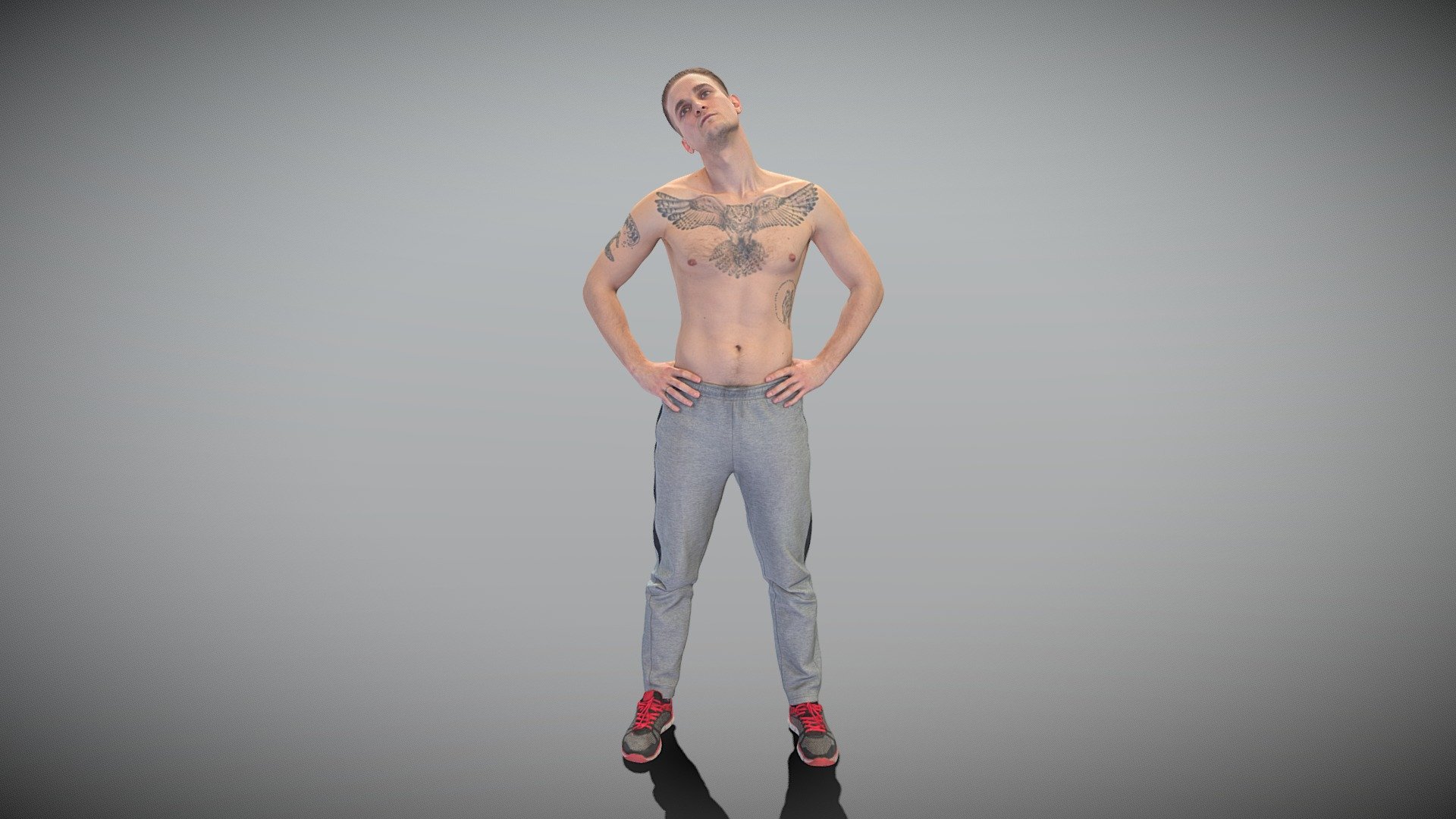 Young sporty man doing workout 404 - Buy Royalty Free 3D model by ...