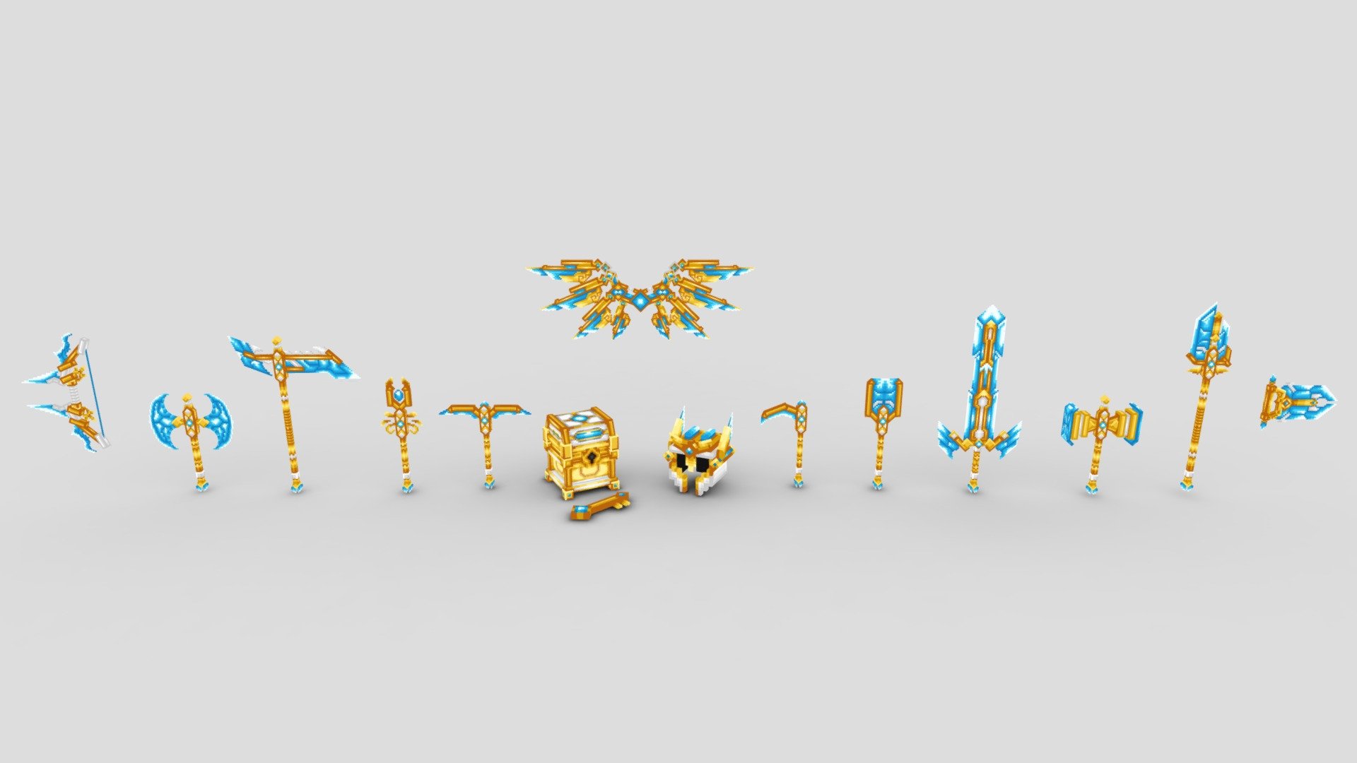 Auselly Weapon Set - Buy Royalty Free 3D model by EliteCreatures [8b197fc] - Sketchfab Store
