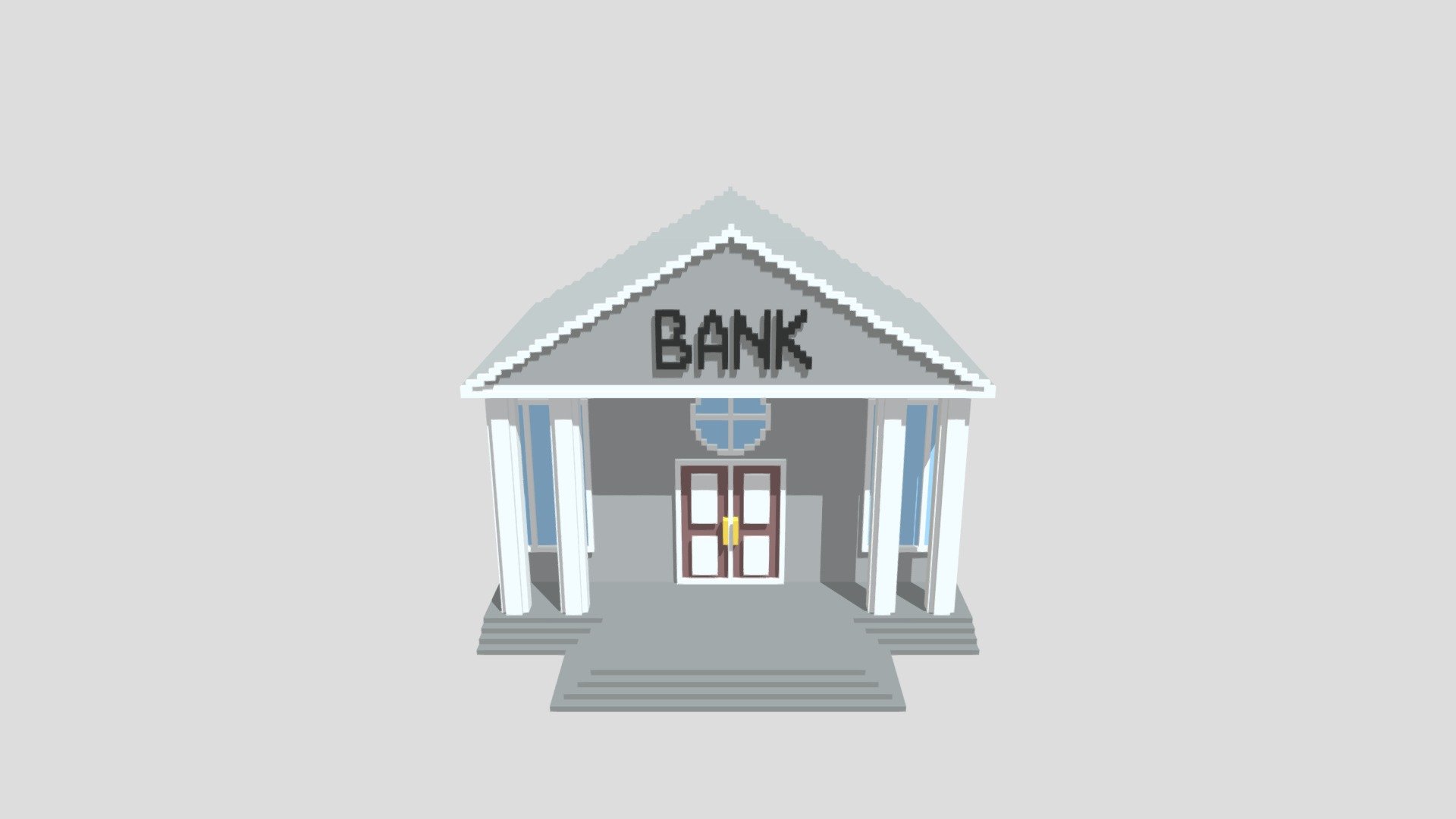 Bank building - 3D model by pixelvoxeltrulala [8b1a8c9] - Sketchfab