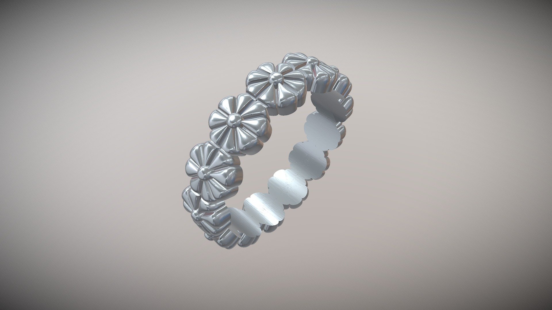 Flower Ring - 3D model by KDesigns [8b1aef1] - Sketchfab