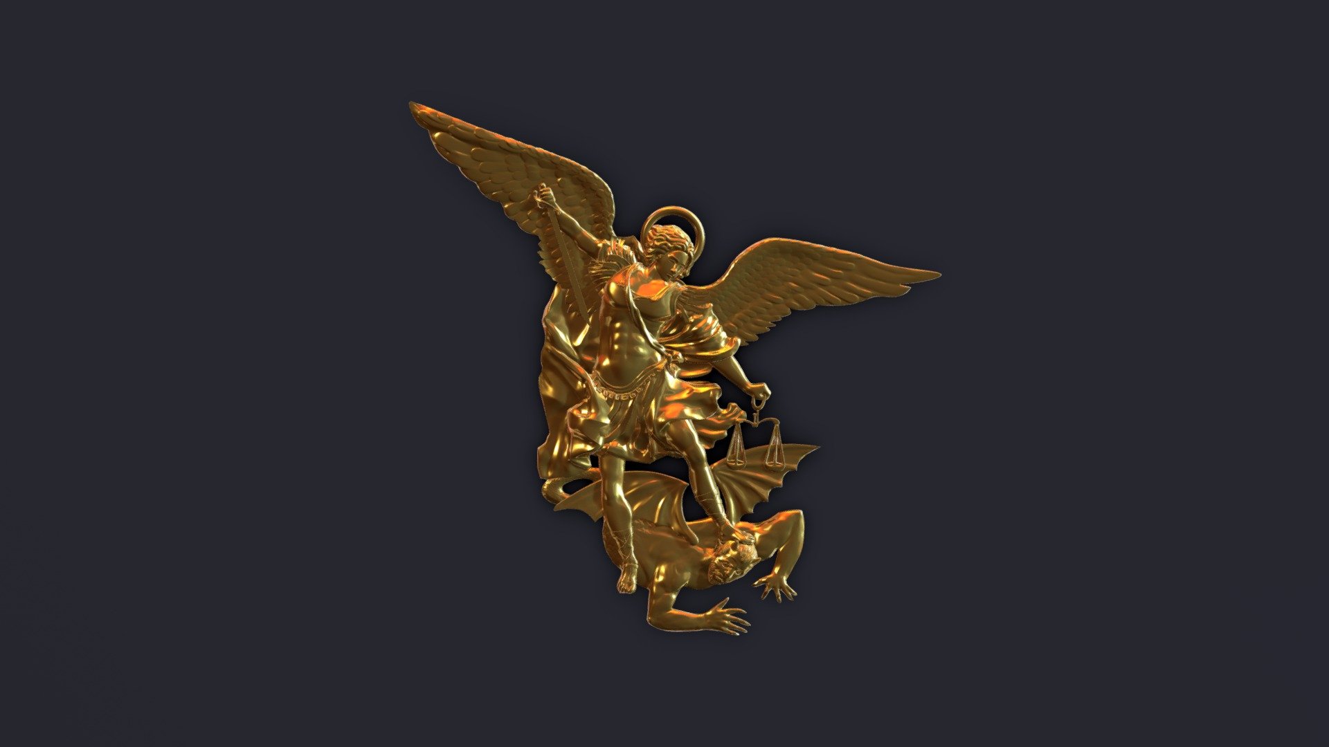 St_Michael_1144_34CubicMM - 3D model by jou [8b1d580] - Sketchfab