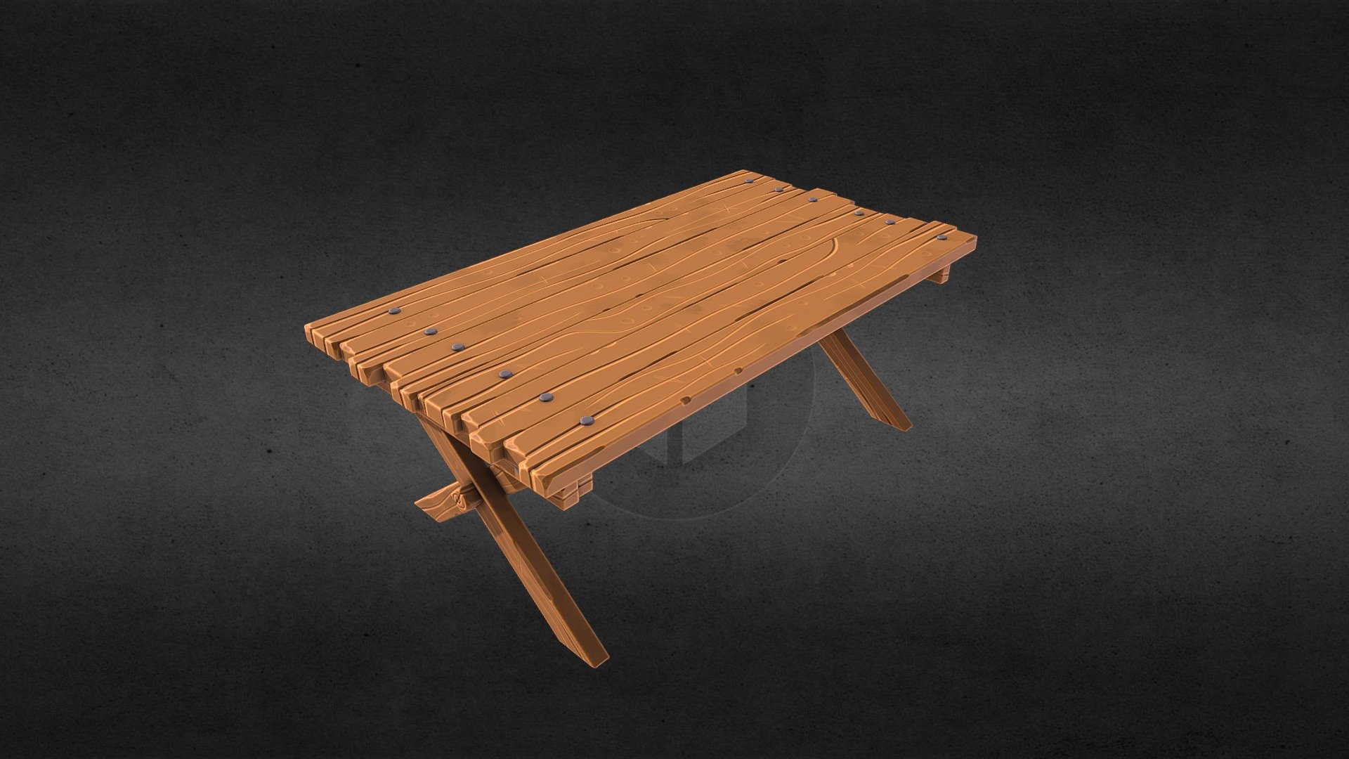 Stylized Wooden Table - 3D model by Michał Solarek (@misiek13) [8b1d977 ...