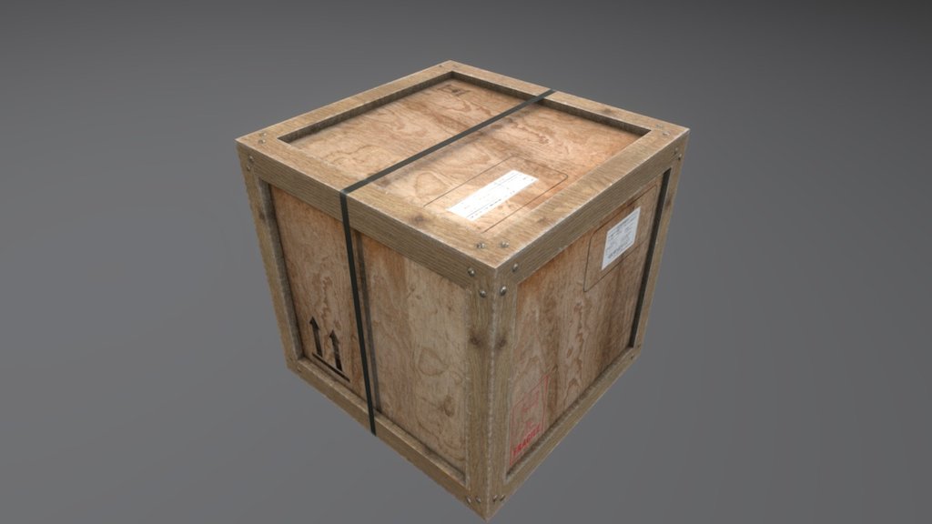 Old wooden cargo crate 12 - 3D model by 32cm [8b1de97] - Sketchfab