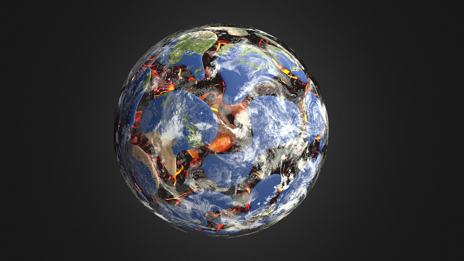 Fractured Planet - Download Free 3D model by rjsul257 [8b222f3] - Sketchfab