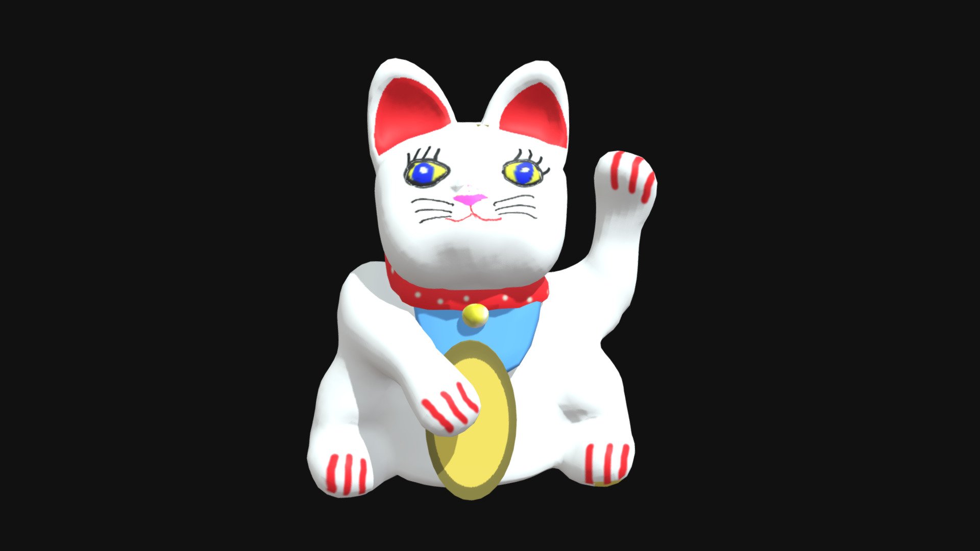 Maneki Neko/Lucky Japanese Cat - Download Free 3D model by Clases3d [8b23ea2] - Sketchfab