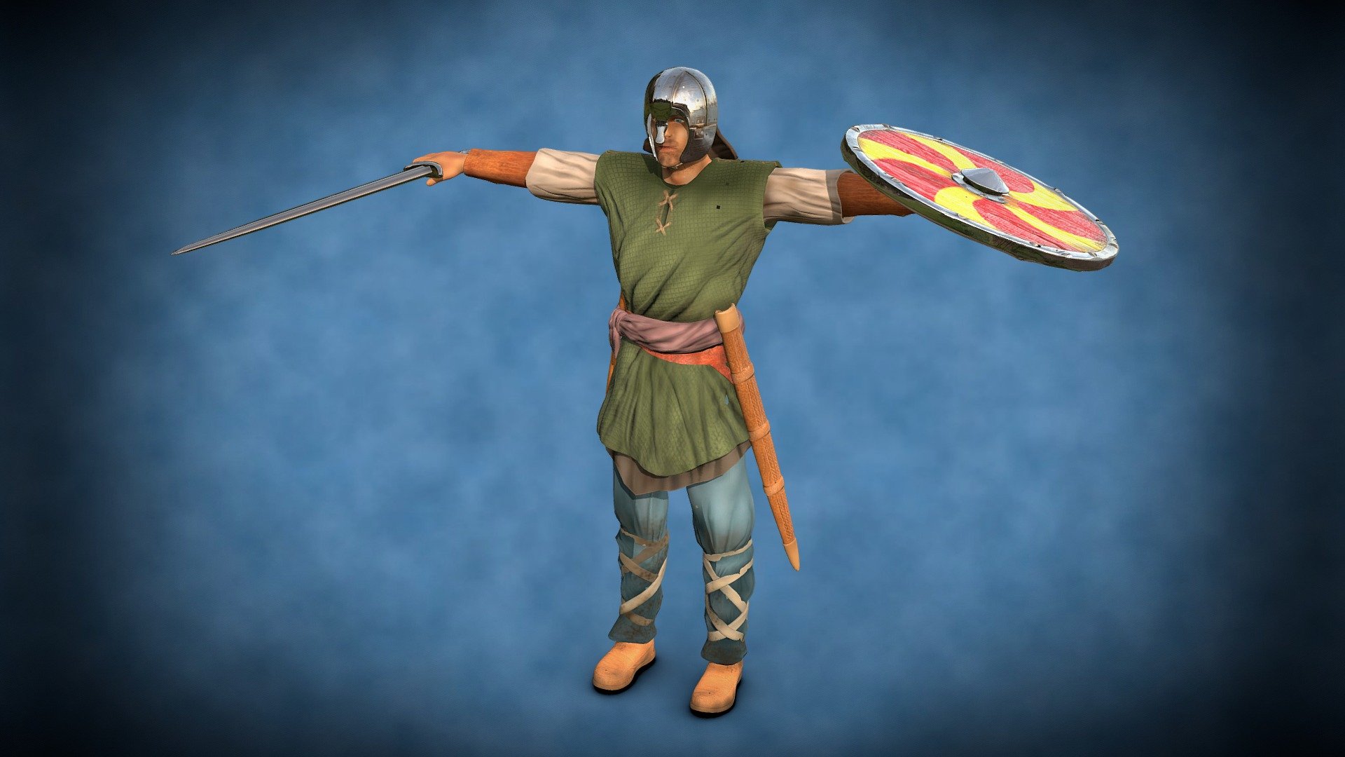 Rigged for UE4 - Saxon - free - Download Free 3D model by Andy Woodhead ...
