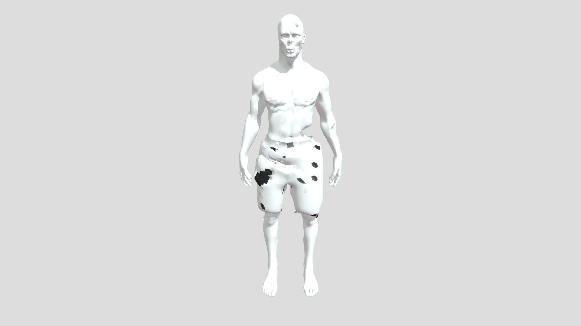 Full Bodie of a Zombie without color - Download Free 3D model by ...