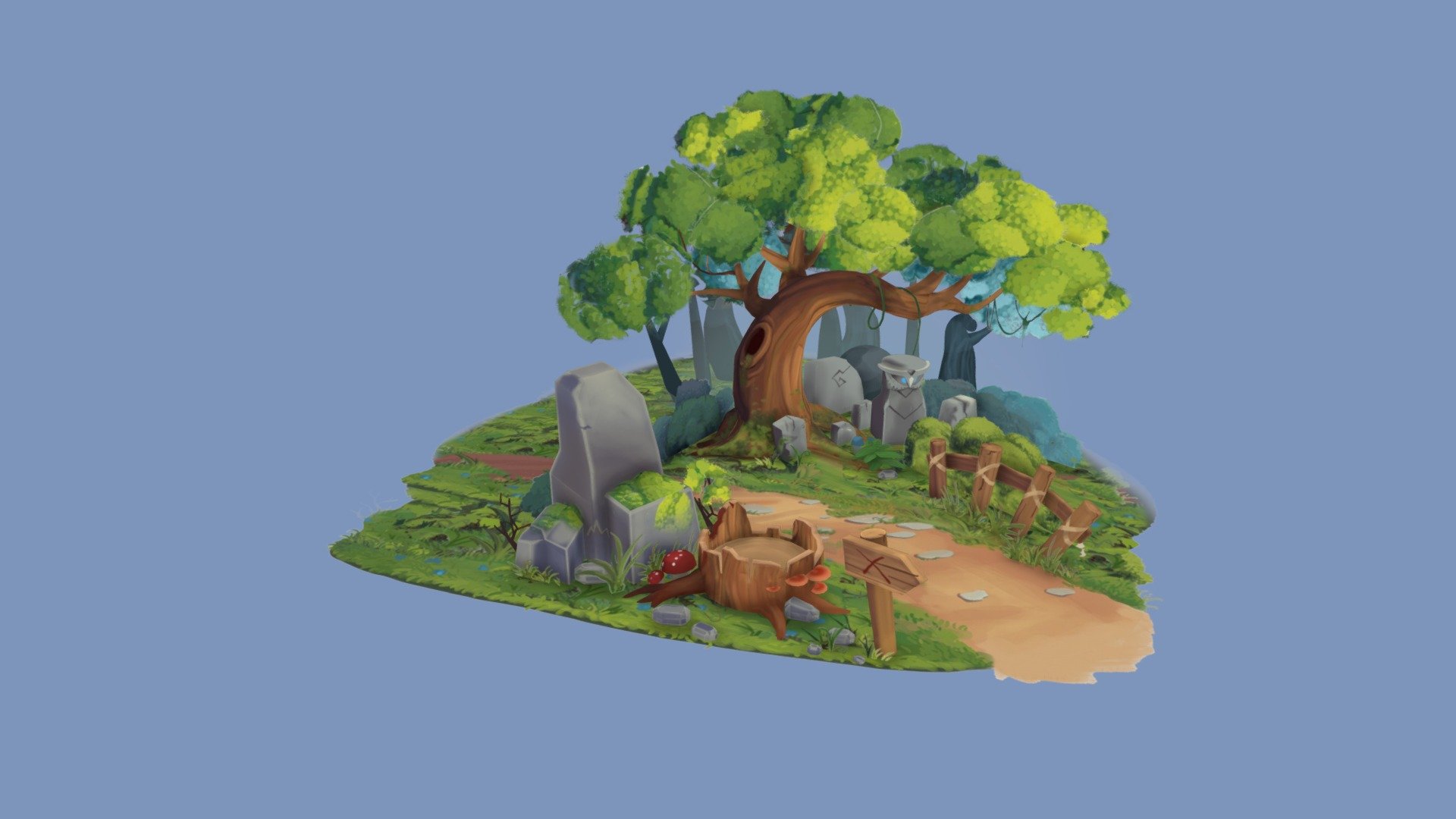 Dense Forest Diorama - 3D model by RENE_MARTINEZ_II [8b28cbb] - Sketchfab