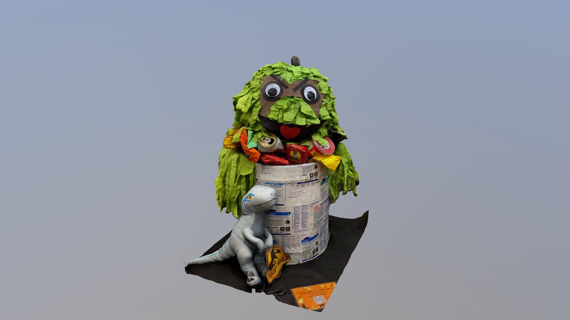Sesame Street Oscar the Grouch pumpkin - 3D model by cryptoisaac ...