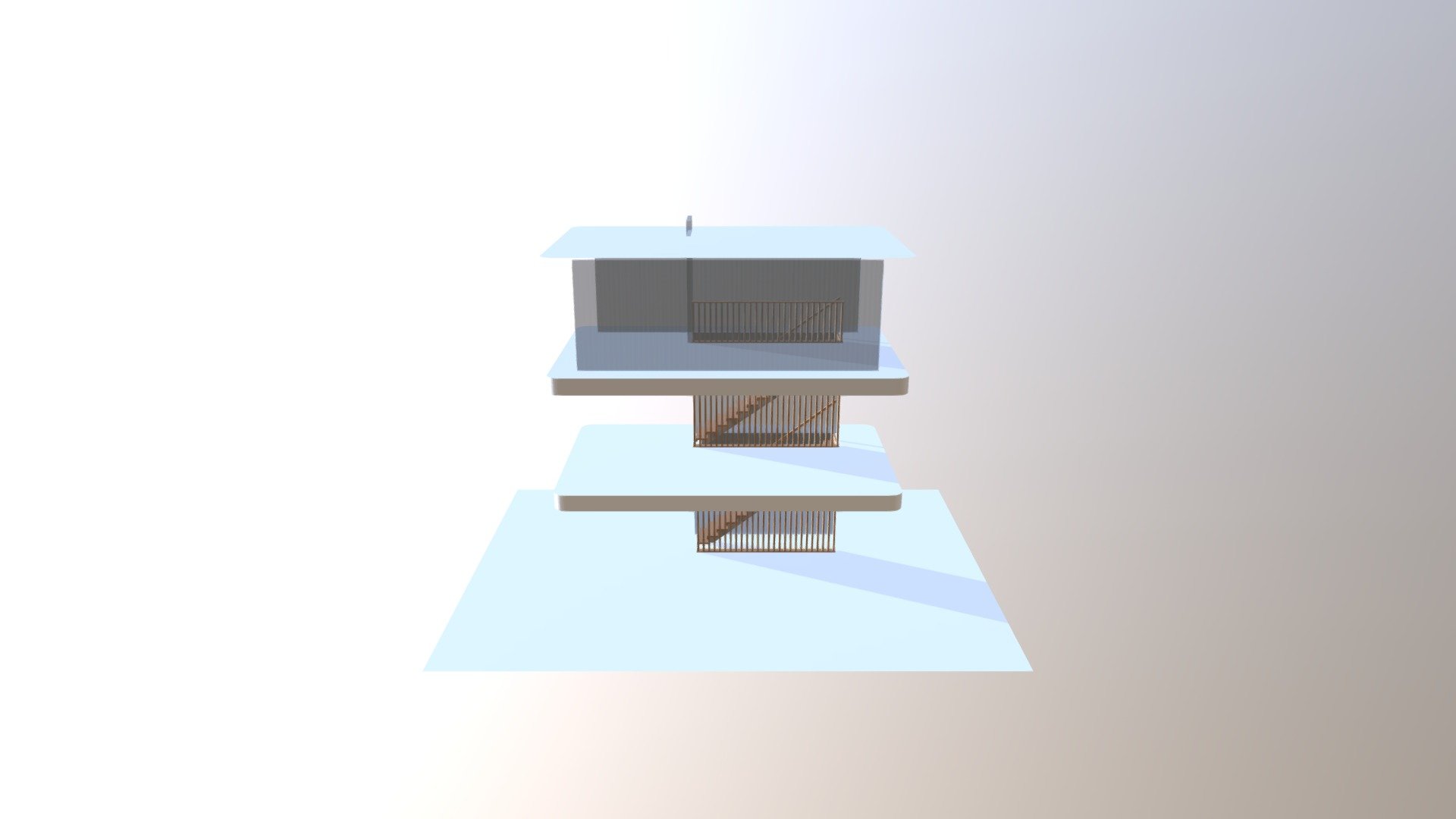 Straight with LED handrail - Download Free 3D model by PetrasJ ...