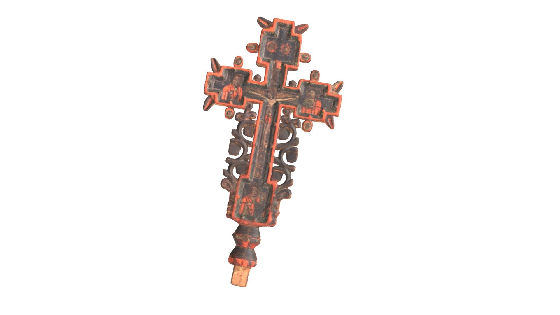 B9198 - Cruce de lemn pictată - restaurata - Download Free 3D model by ...