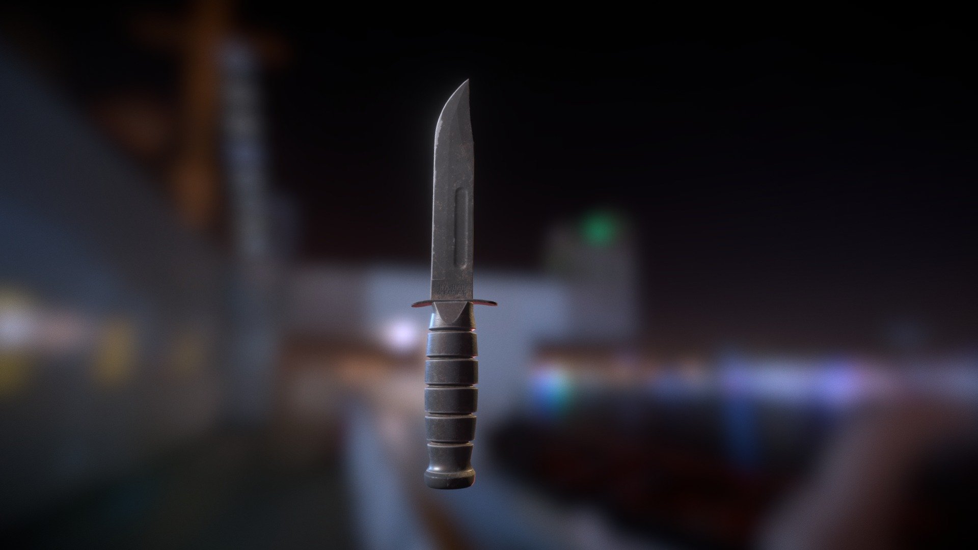 Textured Game-Ready Low-Poly Combat Knife - 3D model by Christopher ...