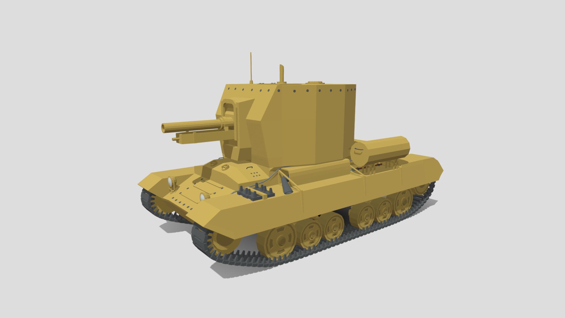 Low Poly Cartoon Bishop Tank - Buy Royalty Free 3D model by chroma3d ...