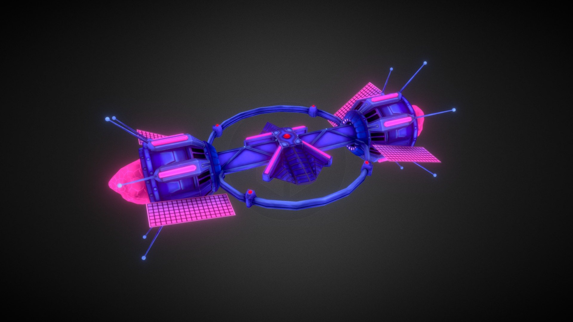 Hand-Painted Stylized Satellite - 3D model by Danel S. Sande ...