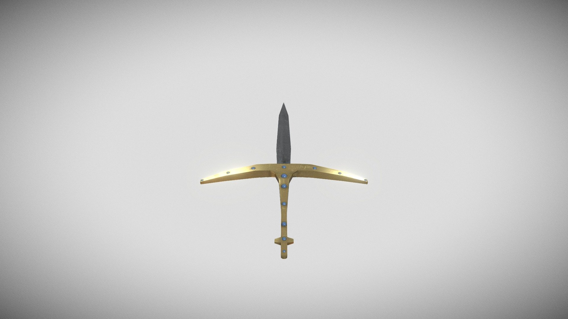 Sword with Blue Gems. - 3D model by BenEmslie [8b3380e] - Sketchfab