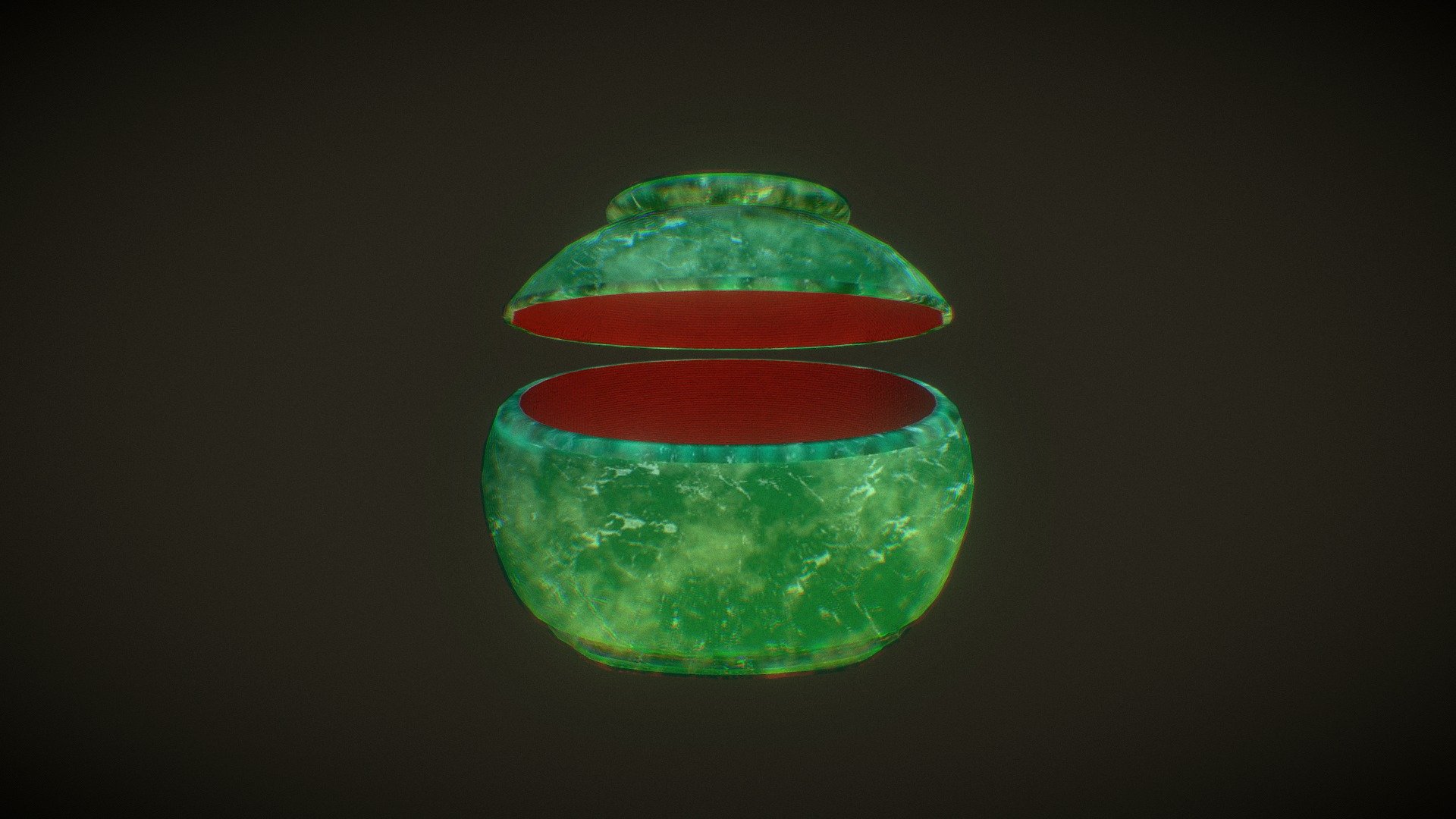 Simple jade pot - storage companion/container - 3D model by liririen ...