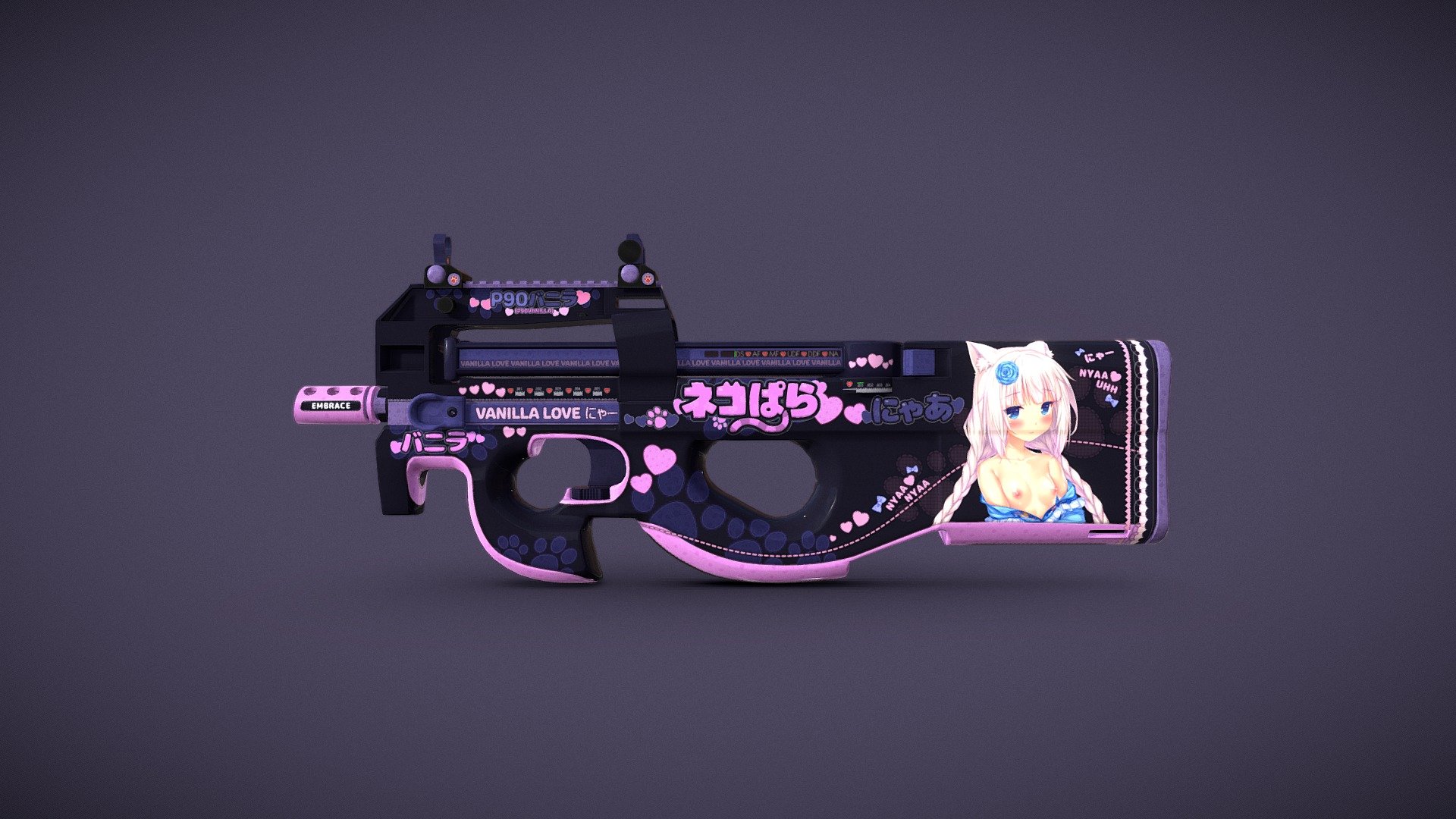 P90 Vanilla（バニラ NEKOPARA/R18） - 3D model by Nabi (@nabitea) [8b37187] - Sketchfab