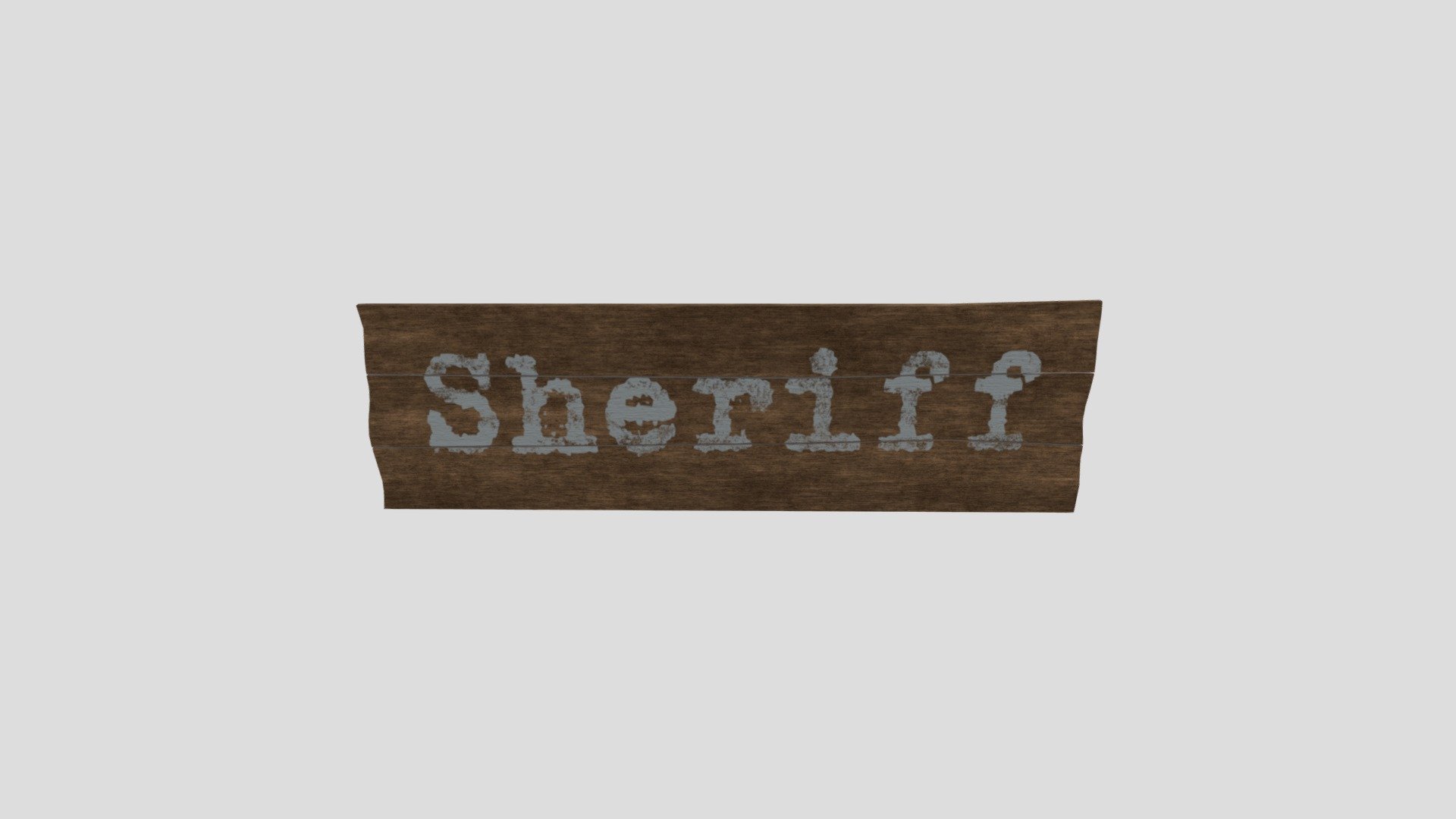 Wooden sign "Sheriff" - Download Free 3D model by rahalfar (@rahimkulov ...
