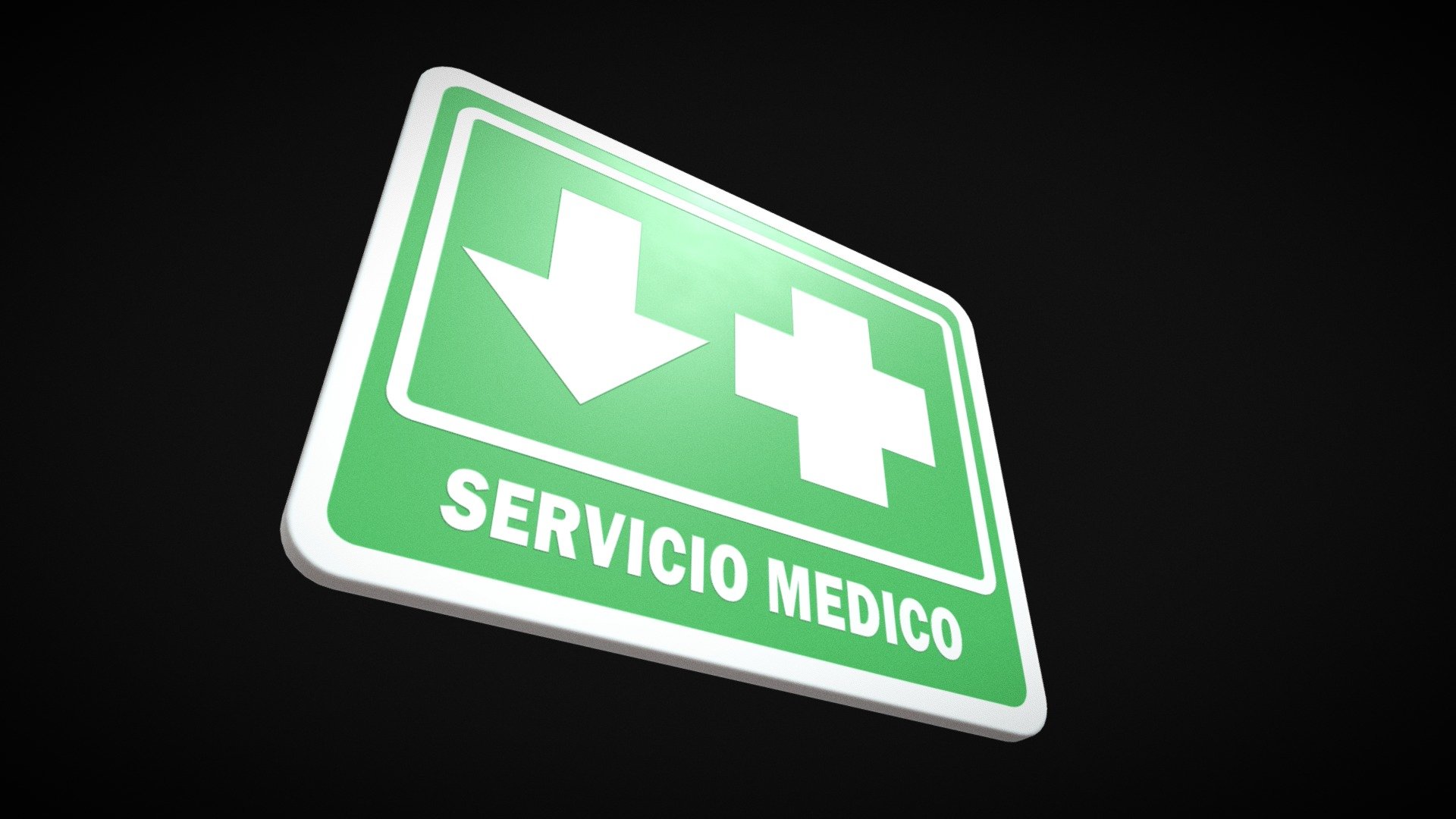 Señalética Servicio Medico - Download Free 3D model by El Faro Studios (@ElFaroStudios) [8b41a7d ...