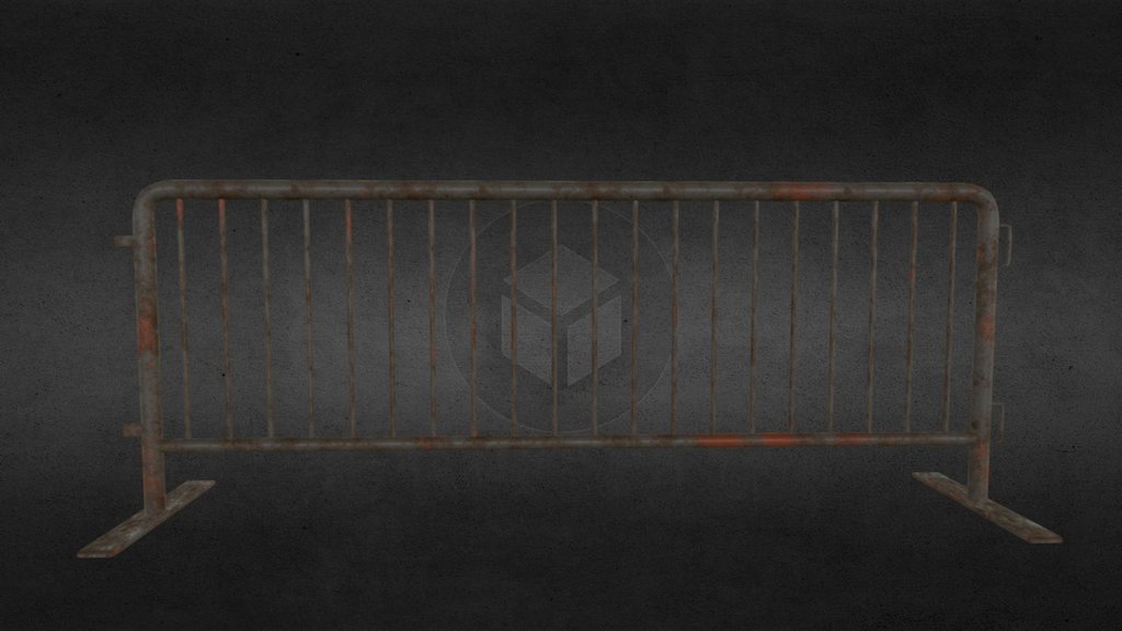 Rusty Metallic Fence - 3D model by 3d_ismael [8b41dfa] - Sketchfab