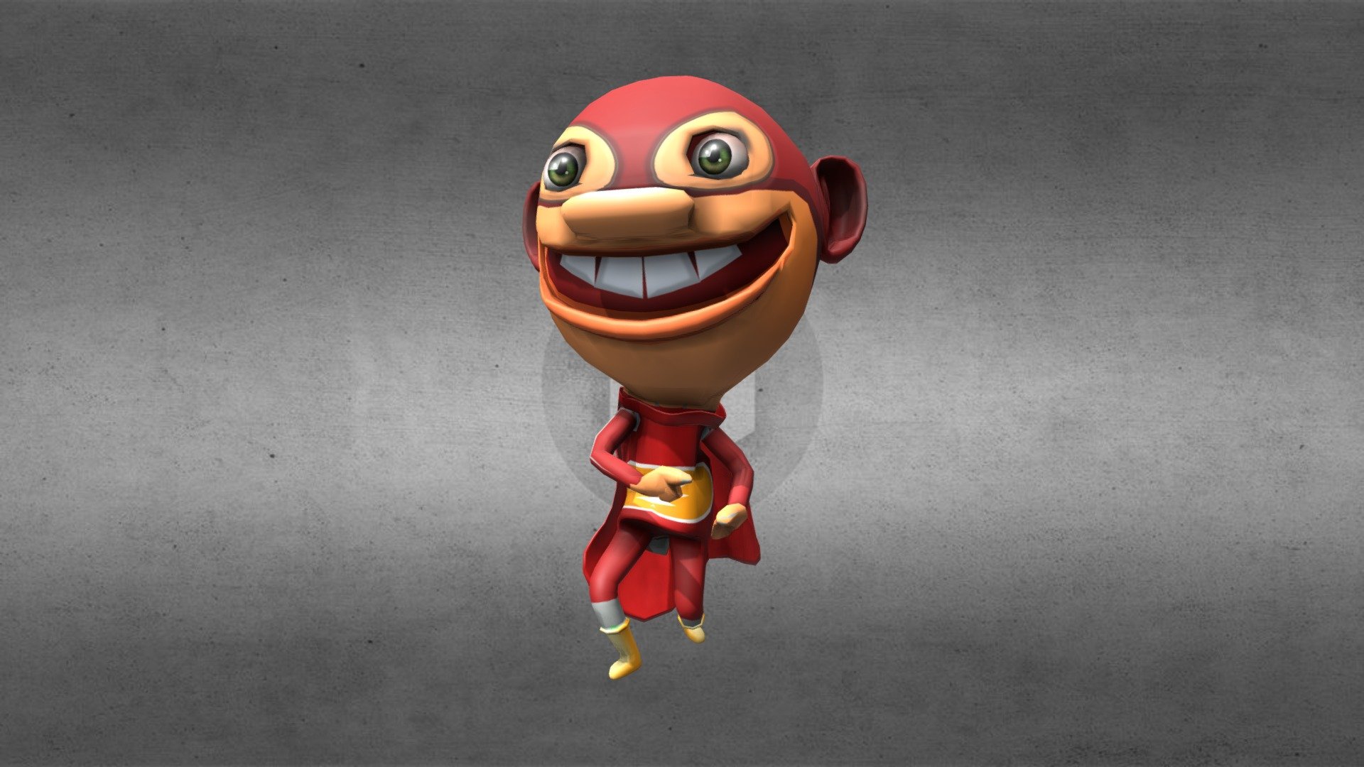 Cheerful comic book hero. Star hero - Download Free 3D model by aki74 ...