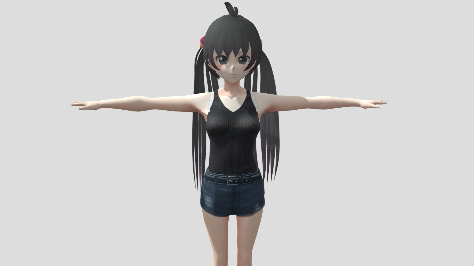 【Anime Character】Nomi (TankTop/Unity 3D) - Buy Royalty Free 3D model by ...