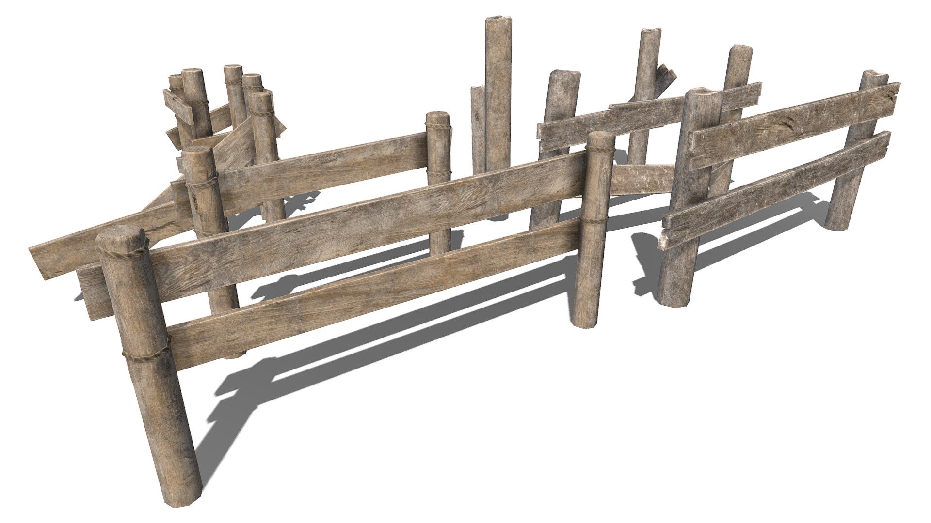 Wooden Fences - 3D model by Studio Lab (@studiolab.dev) [8b4f453 ...