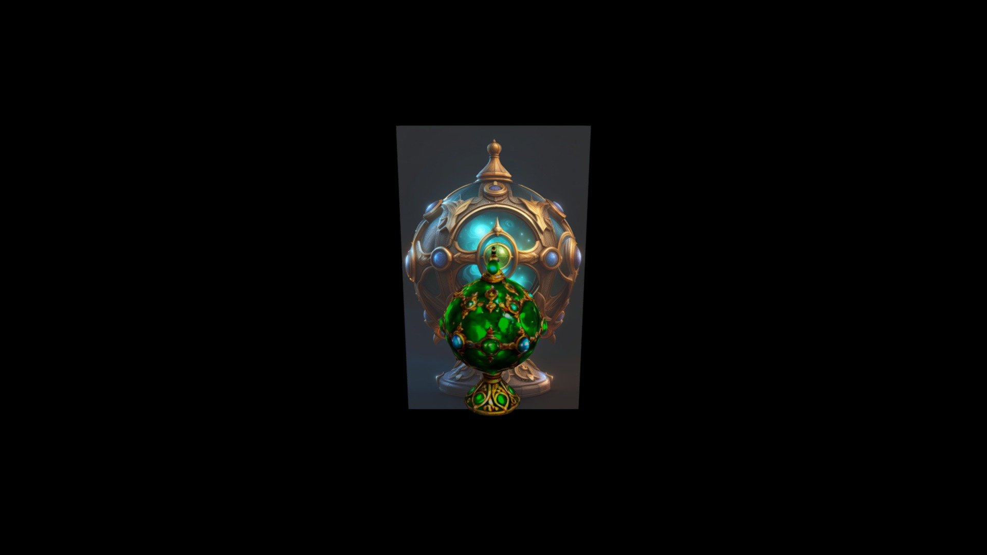 "Elegant Orb of Power" A large, ornate orb wi - Download Free 3D model ...