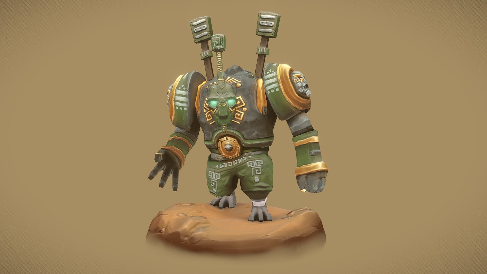 Handpainted Ancient Golem - 3D model by Mxk [8b54e62] - Sketchfab