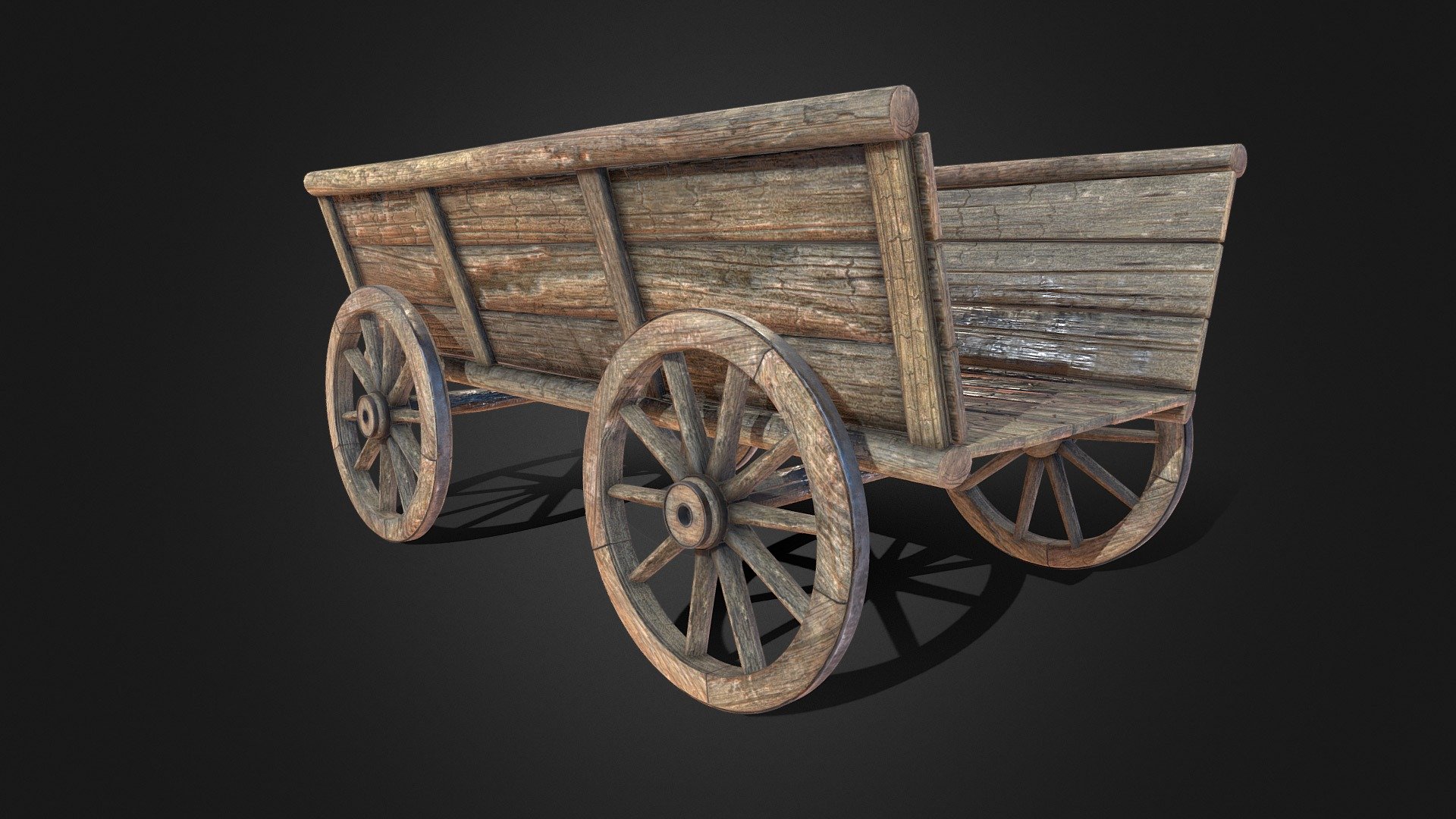 Medieval Cart Old - 3D model by polbrainstorm [8b5630c] - Sketchfab