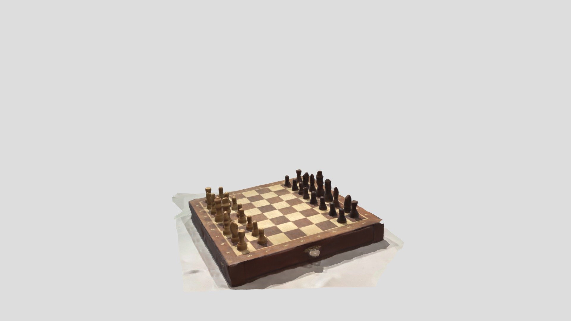 3D wooden chess board - Download Free 3D model by Retrohere [8b599dc ...