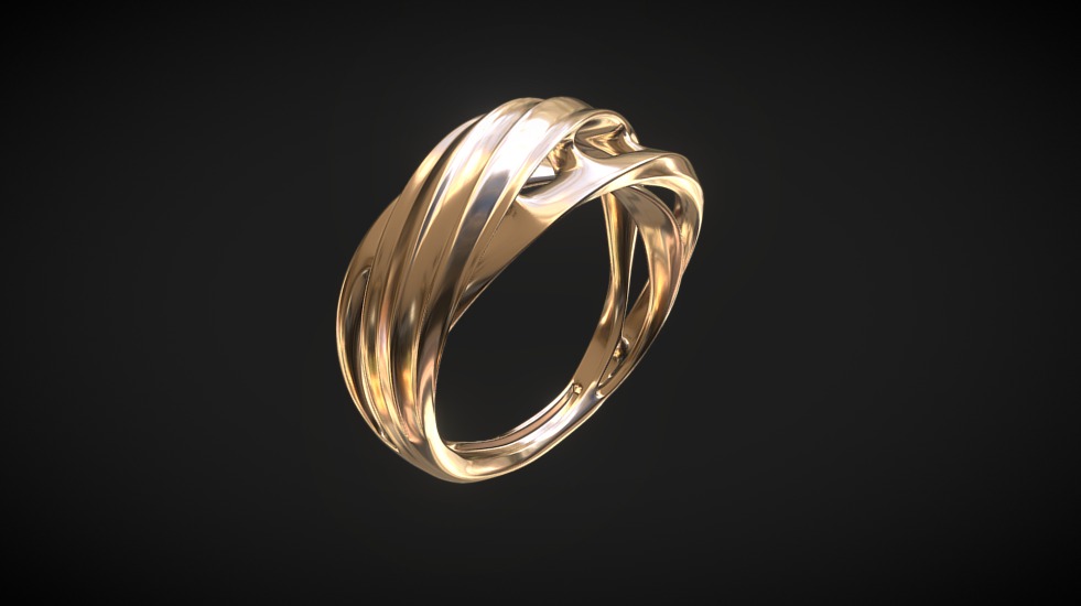simple swirling ring - 3D model by Isengrim [8b5bda2] - Sketchfab