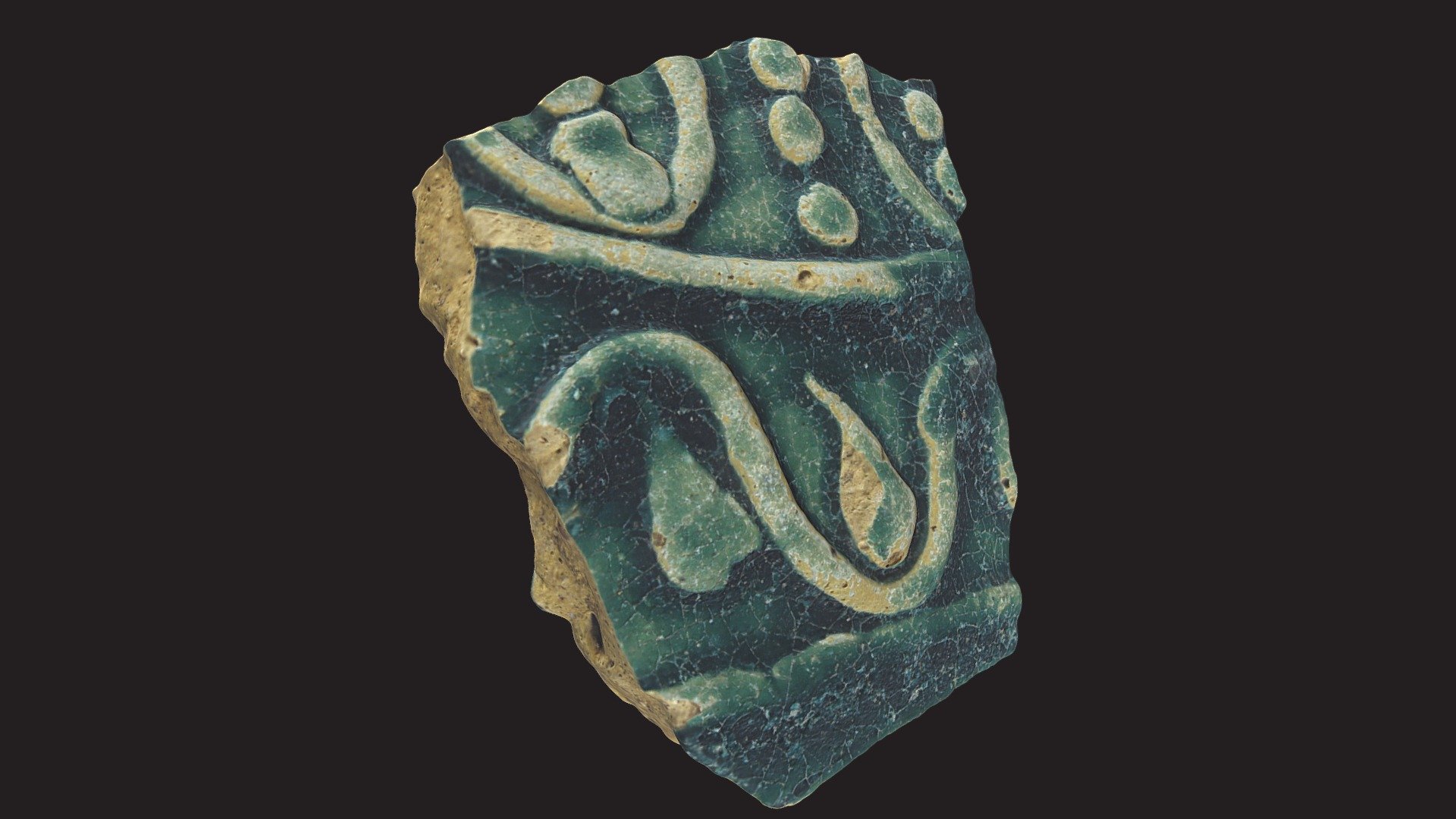 Glazed Pottery Fragment - 3D model by Cleveland Museum of Natural ...