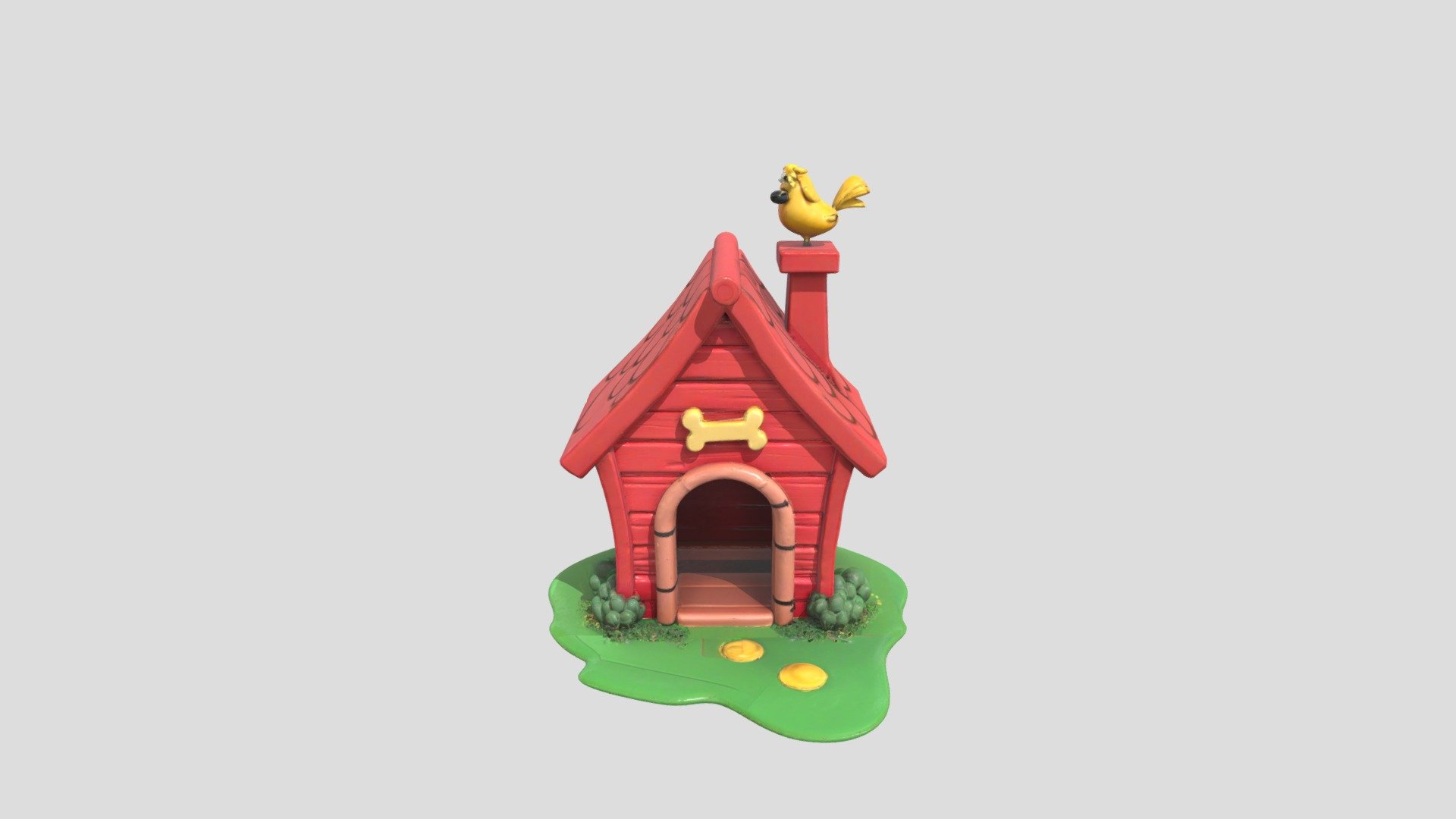 a cartoon dog house - Download Free 3D model by christos.arazos ...