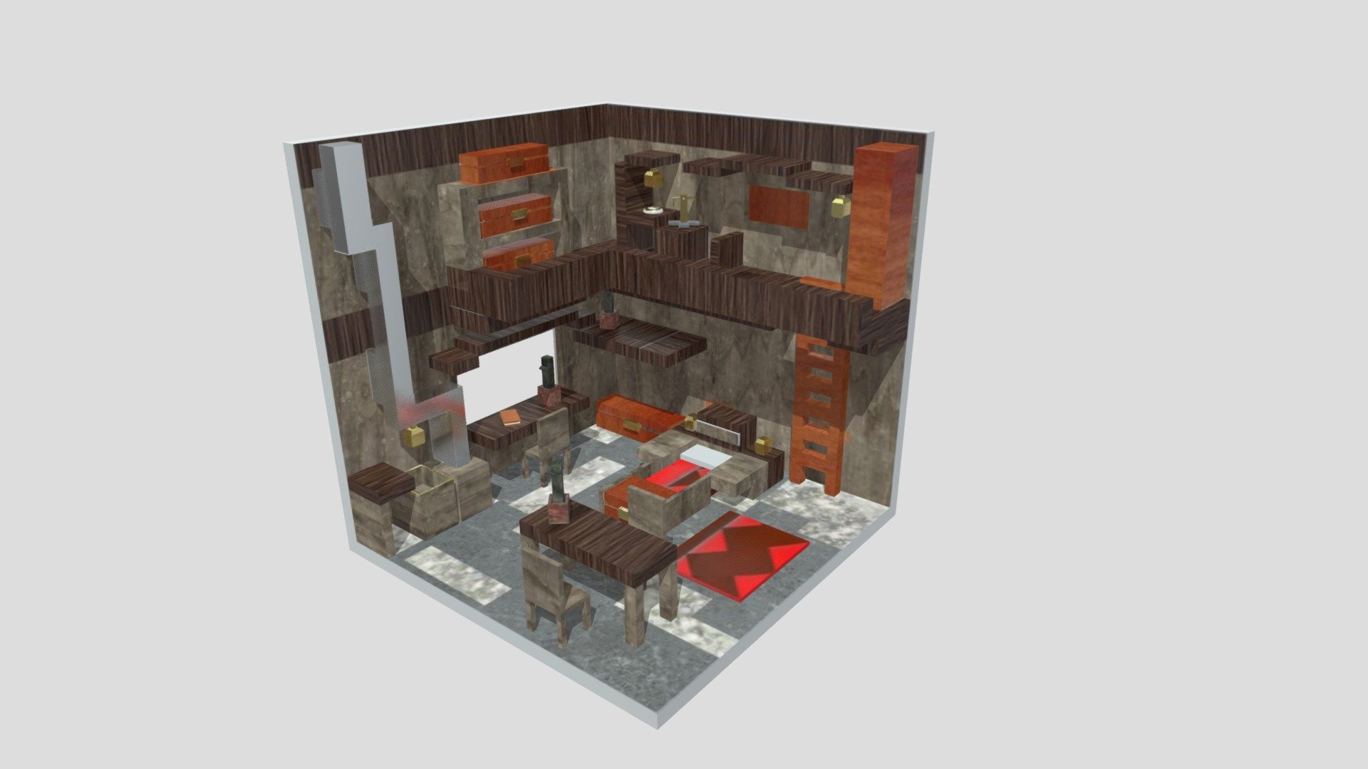 Casinha Mine - 3D model by hennnnn [8b6024e] - Sketchfab