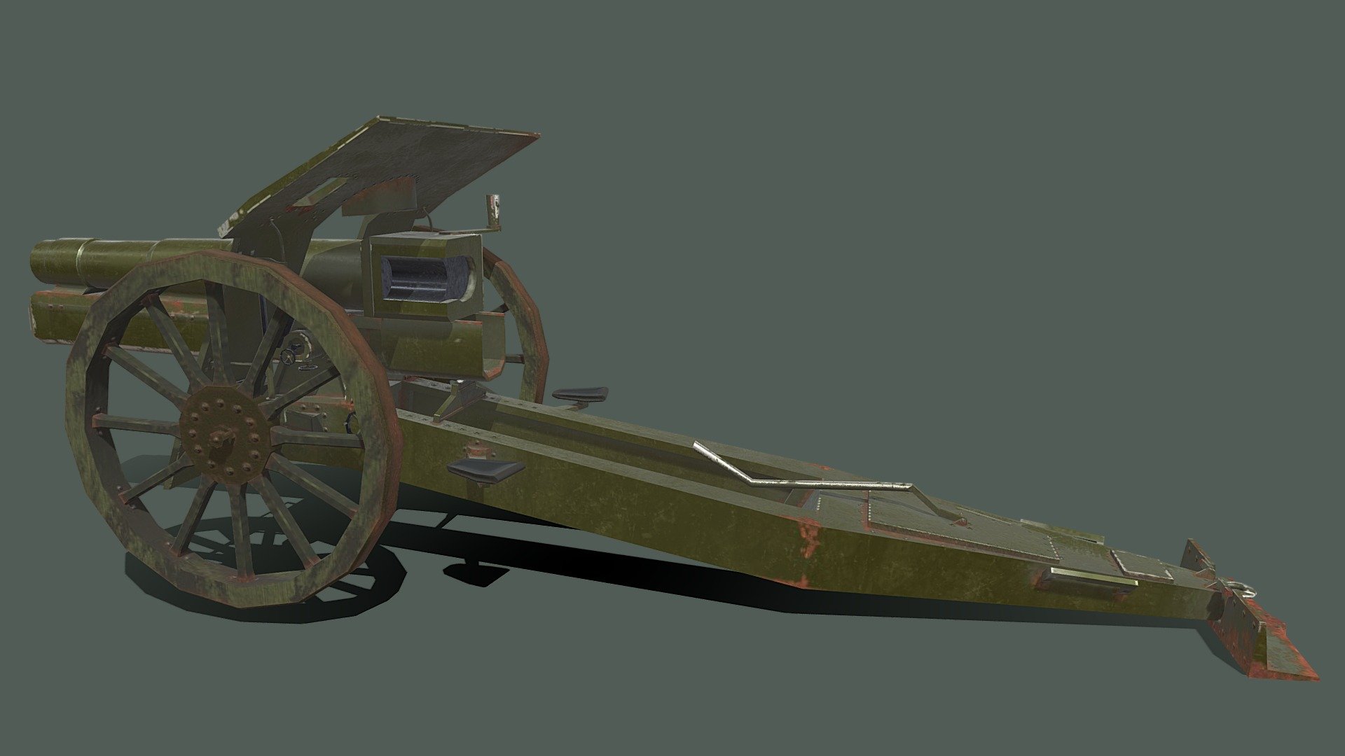Škoda 149-mm howitzer - Download Free 3D model by Yevhenii_D ...