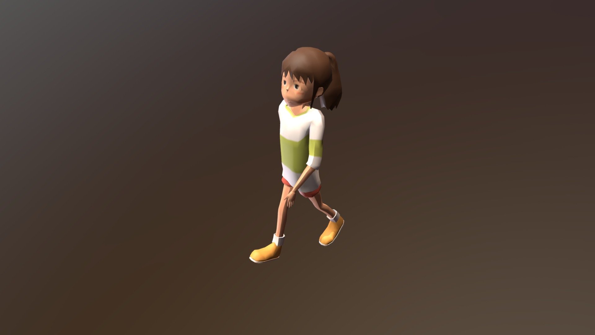 Chihiro Walking - 3D model by Hugo (@HugoLeong) [8b6df01] - Sketchfab