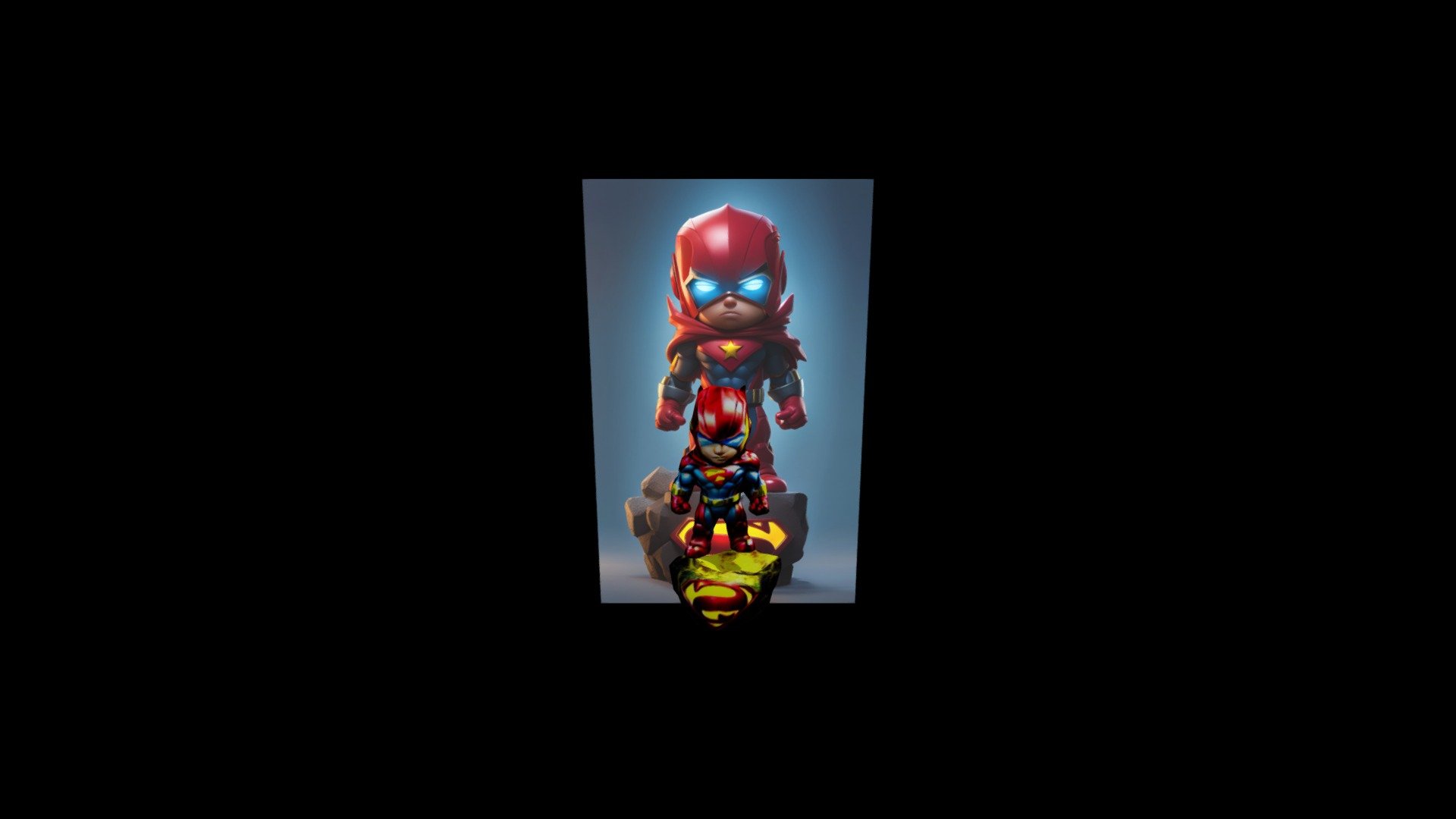 Superboy Stands Tall Superboy stands on to - Download Free 3D model by ...