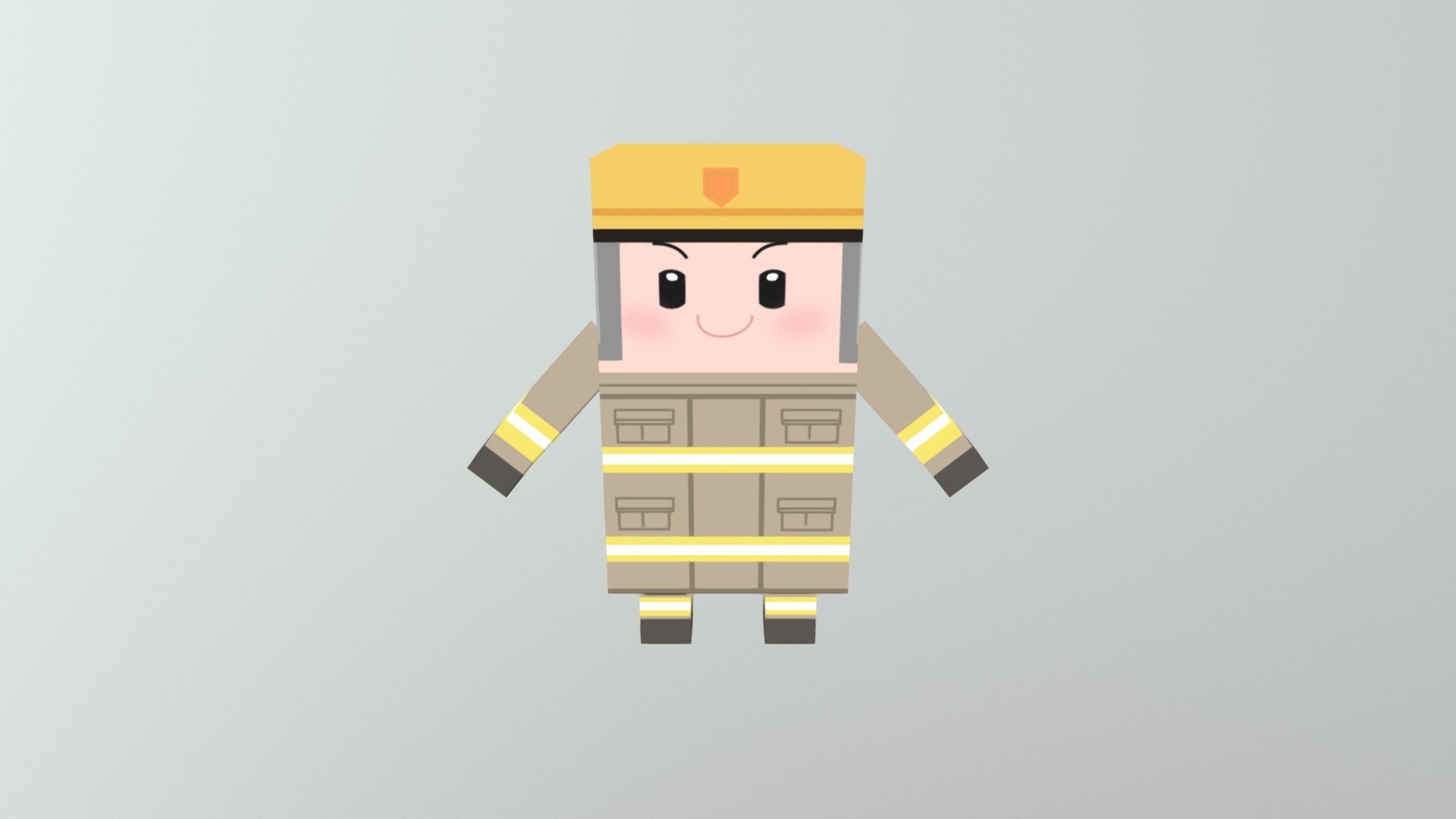 CUBEman Firefighter - 3D model by thebome [8b6f473] - Sketchfab