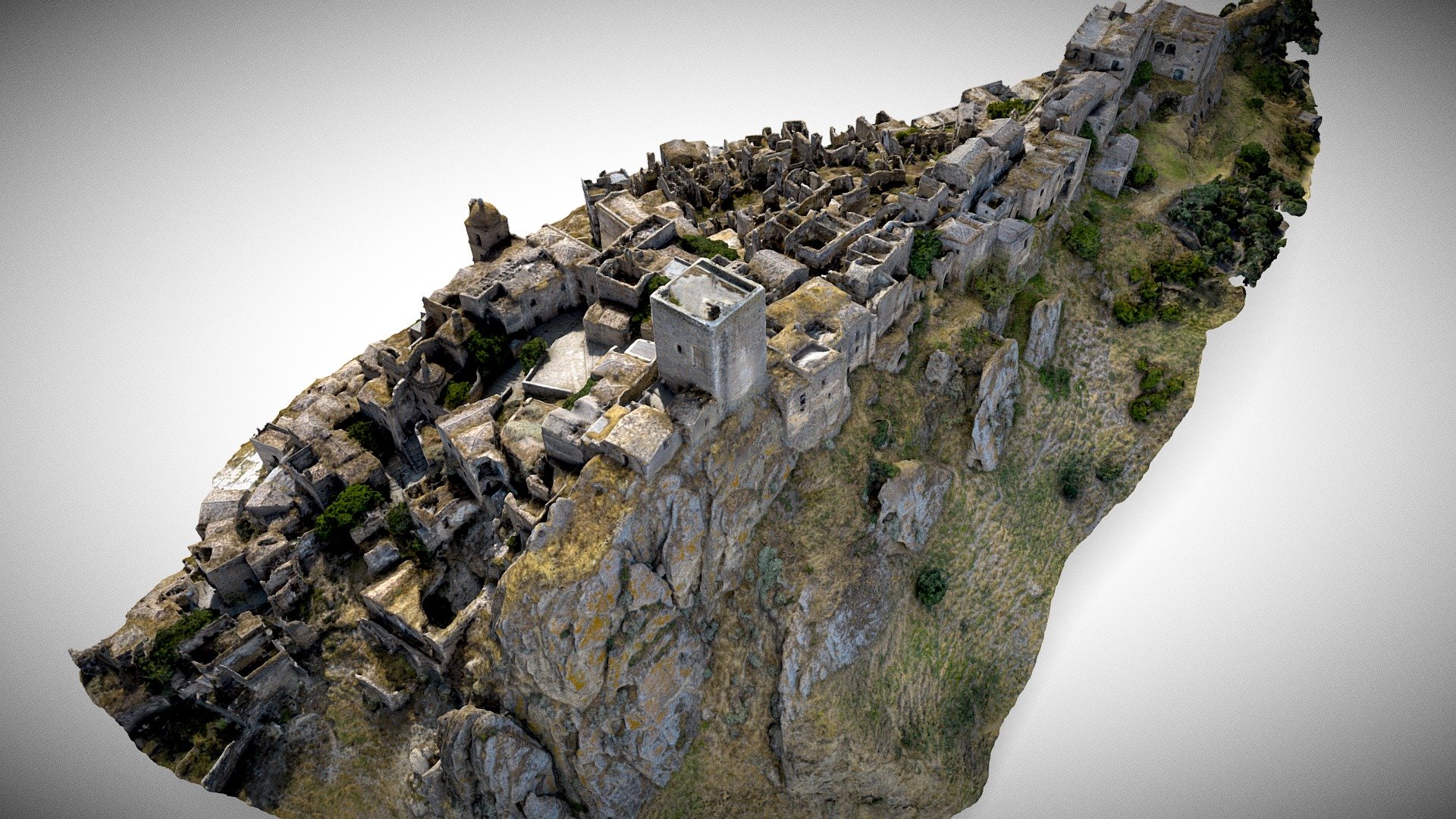 Craco, abandoned town in Basilicata, Italy - Download Free 3D model by ...