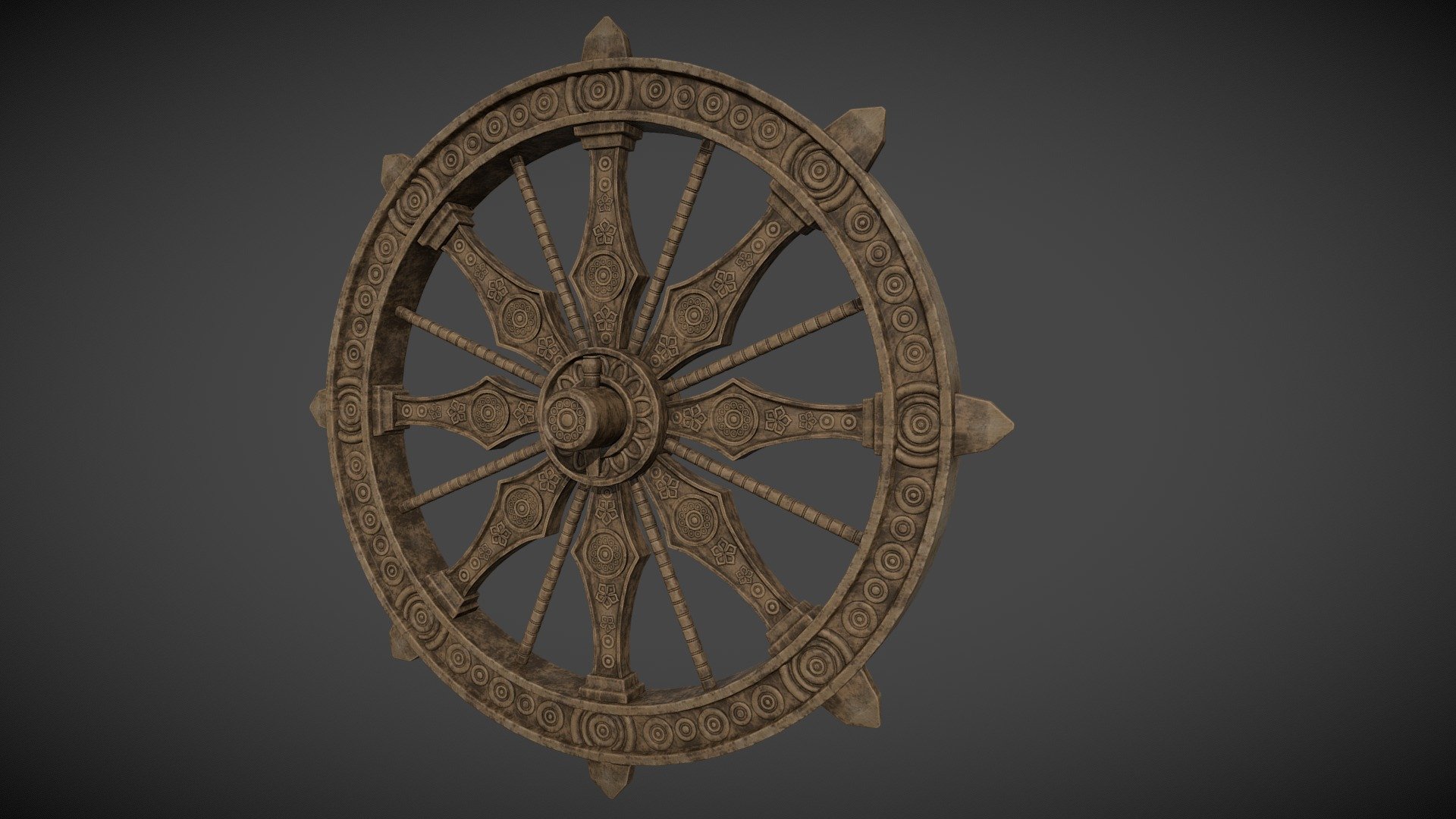 Konark_Wheel - 3D model by Logeswaran A (@LOKI_007) [8b7031f] - Sketchfab