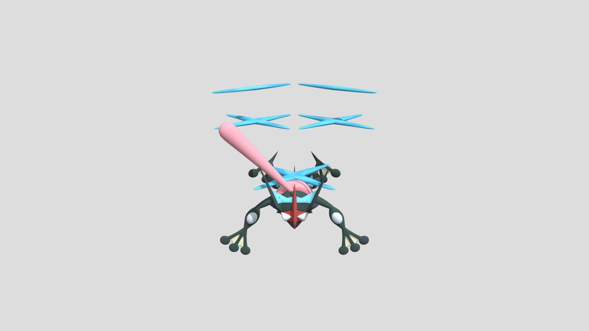 3DS - Pokemon Sun Moon - 658 Ash- Greninja - 3D model by PaRappaRappa ...