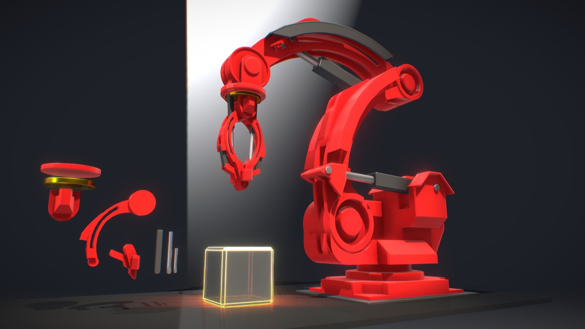 Industrial Robot Arm (Wip-3) - 3D model by VIS-All-3D (@VIS-All ...
