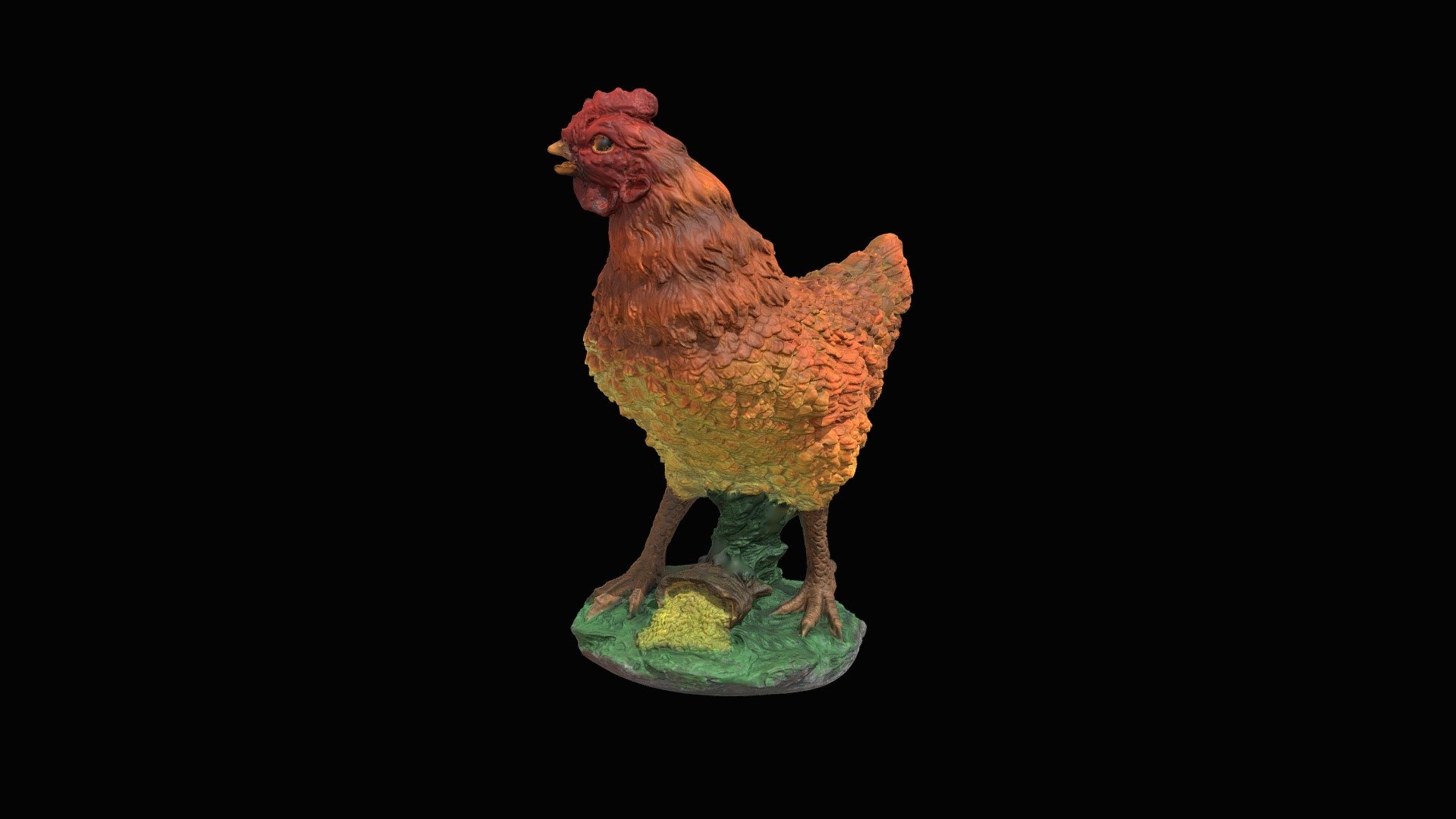 Coloful Hen -by Archer S - Download Free 3D model by thunk3d.scanner ...